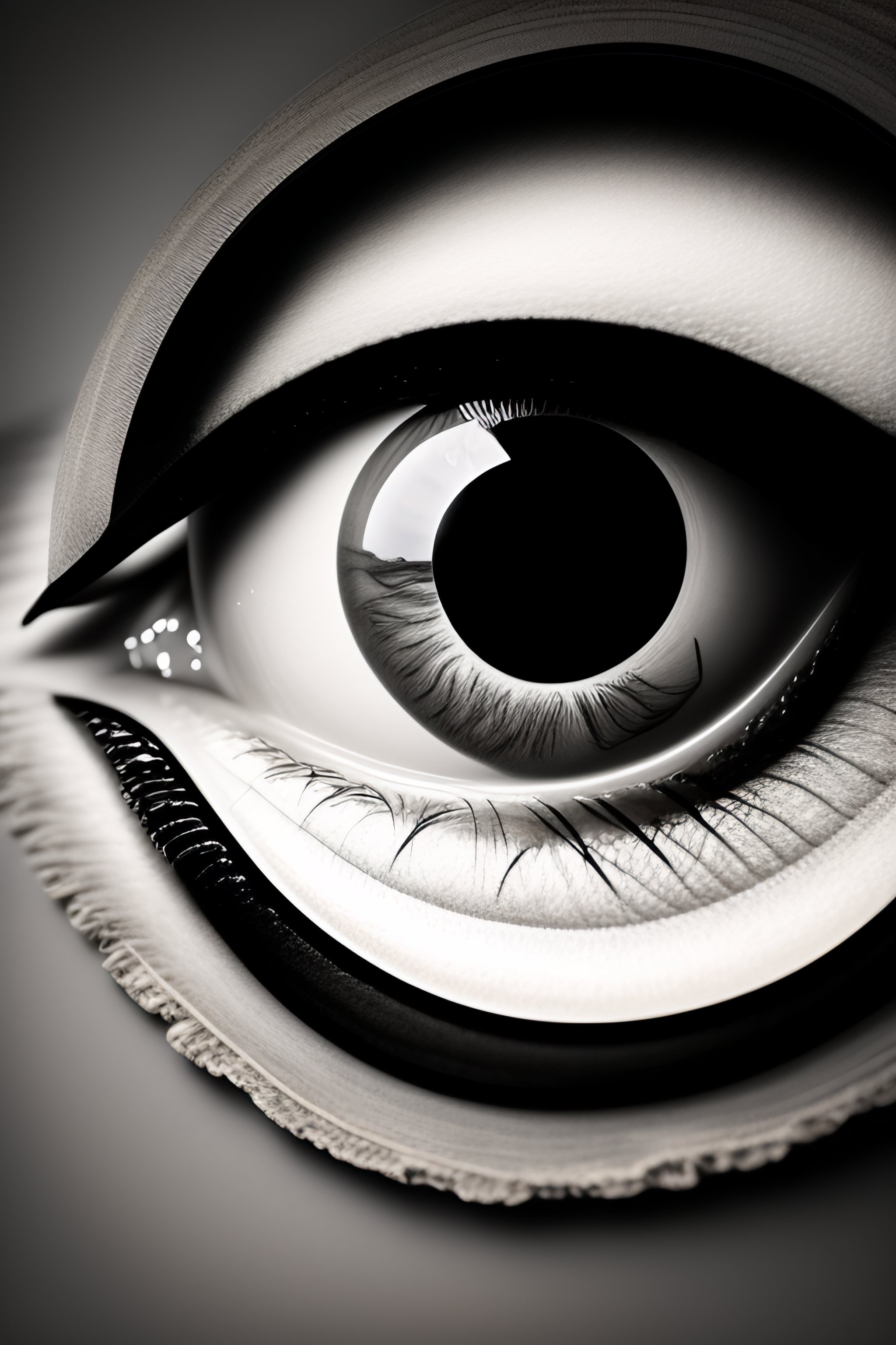 Lexica - A cutout picture of an eye from a vintage magazine, torn edges ...
