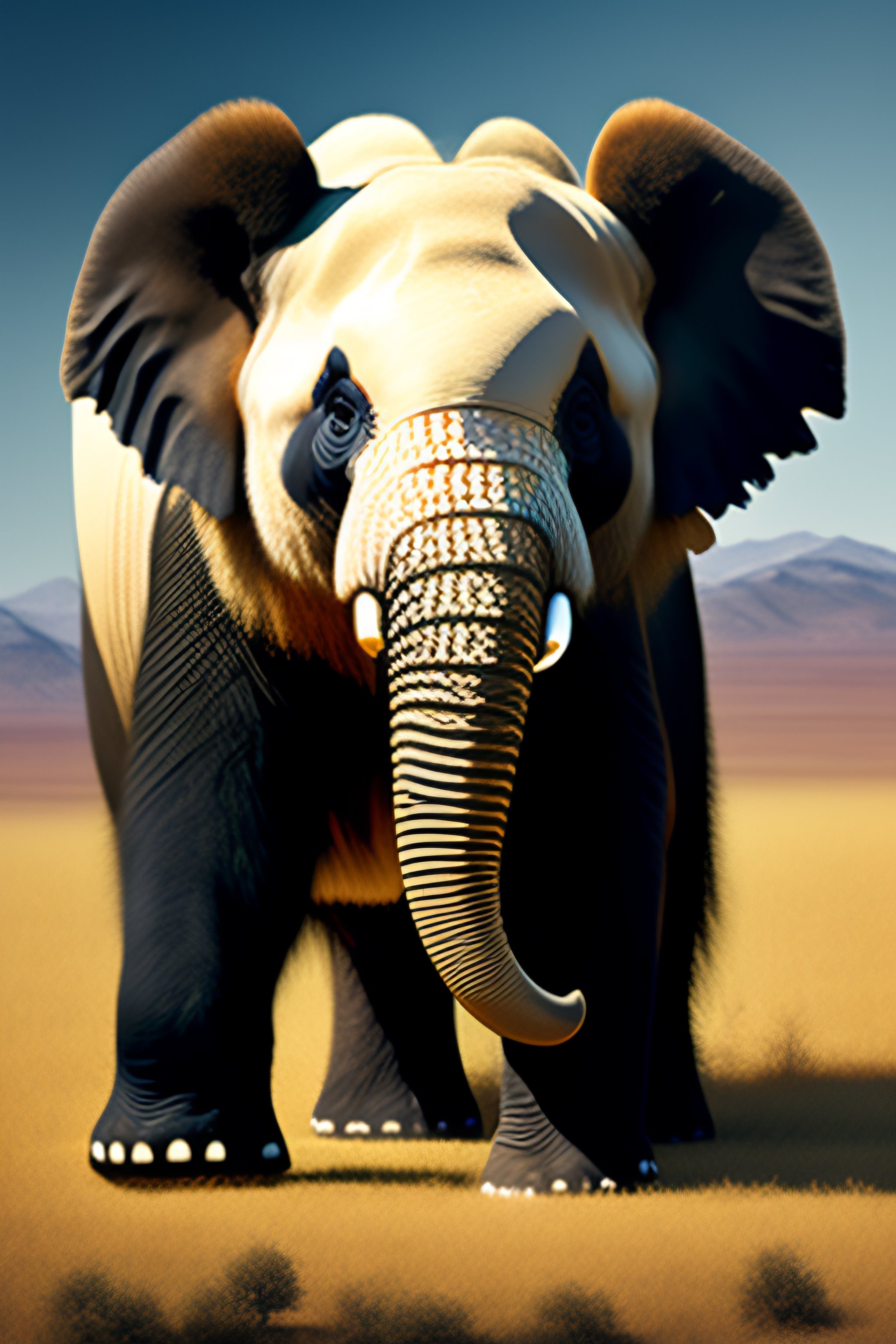 Lexica - A photorealistic picture of a hybrid animal mixing panda and ...