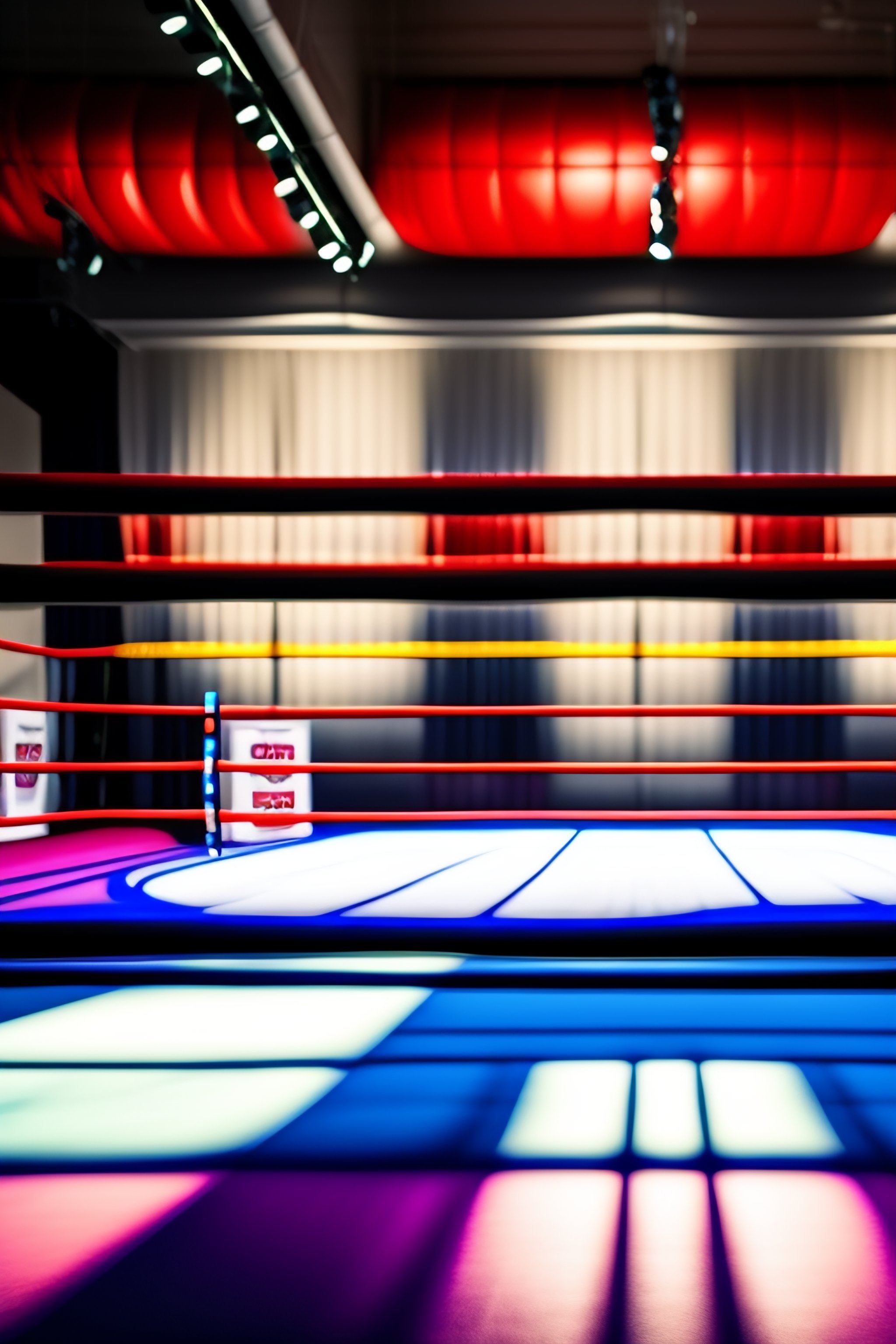 Lexica - The boxing ring is a bright, spacious area with gleaming ...