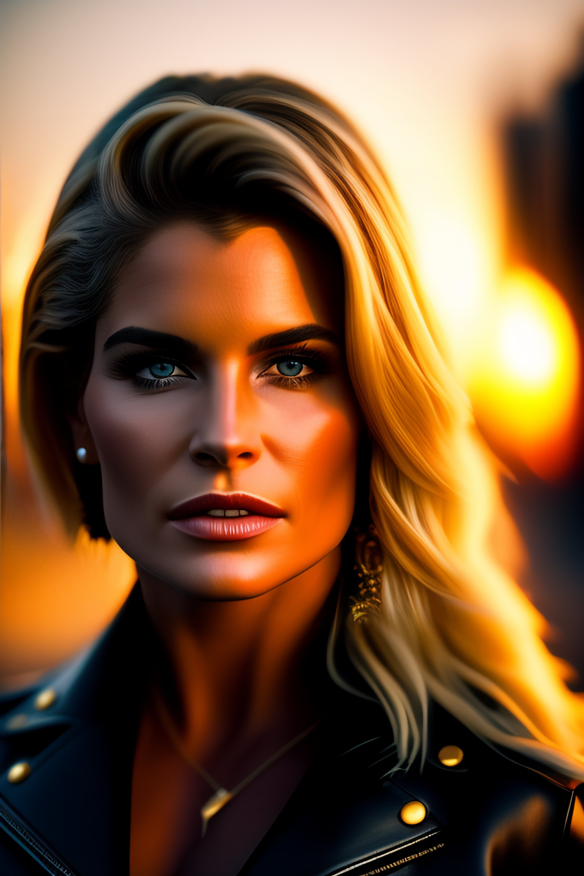 Lexica - A highly detailed cinematic headshot photograph of a beautiful ...