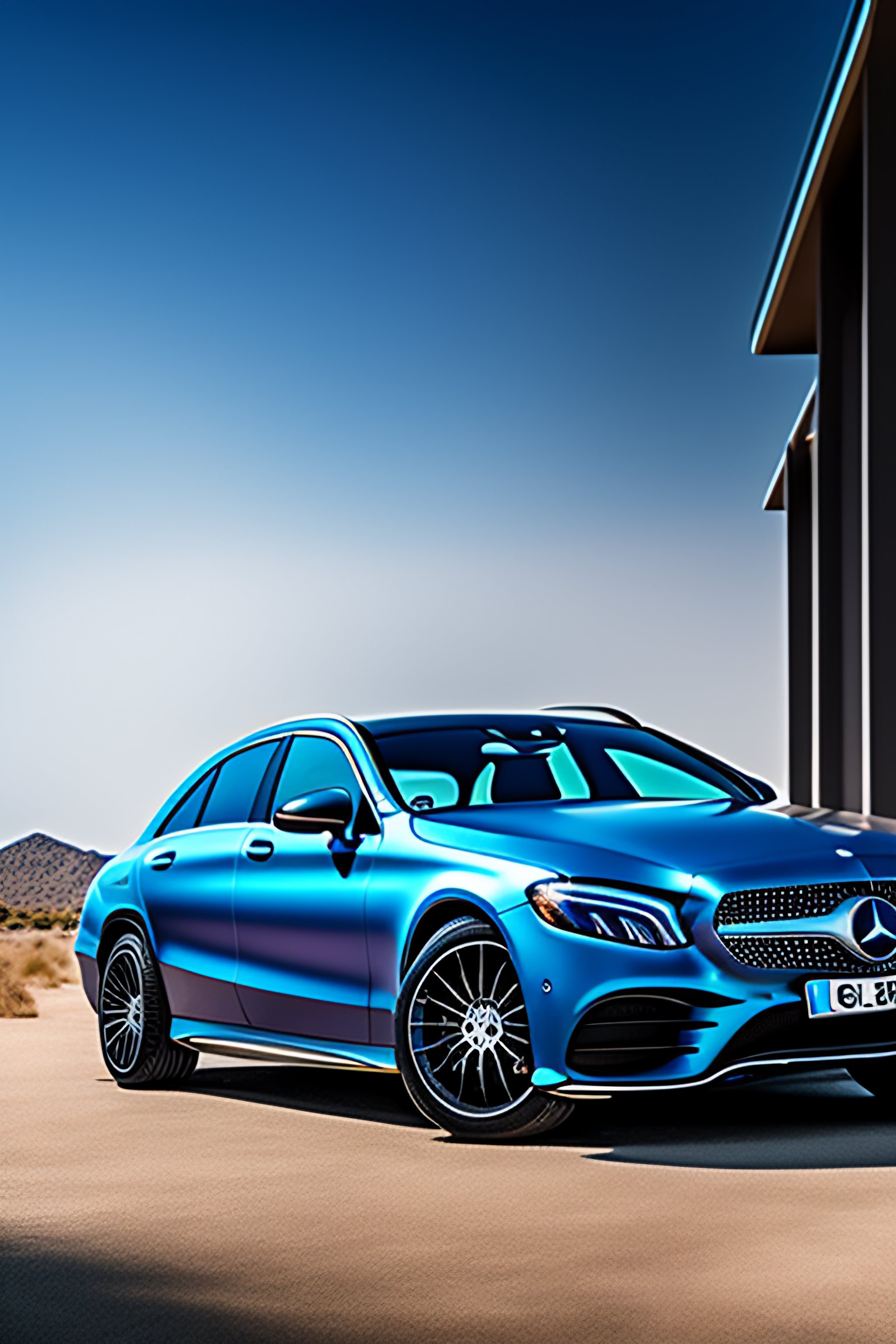 Lexica - Mercedes azul espectral clase c 200