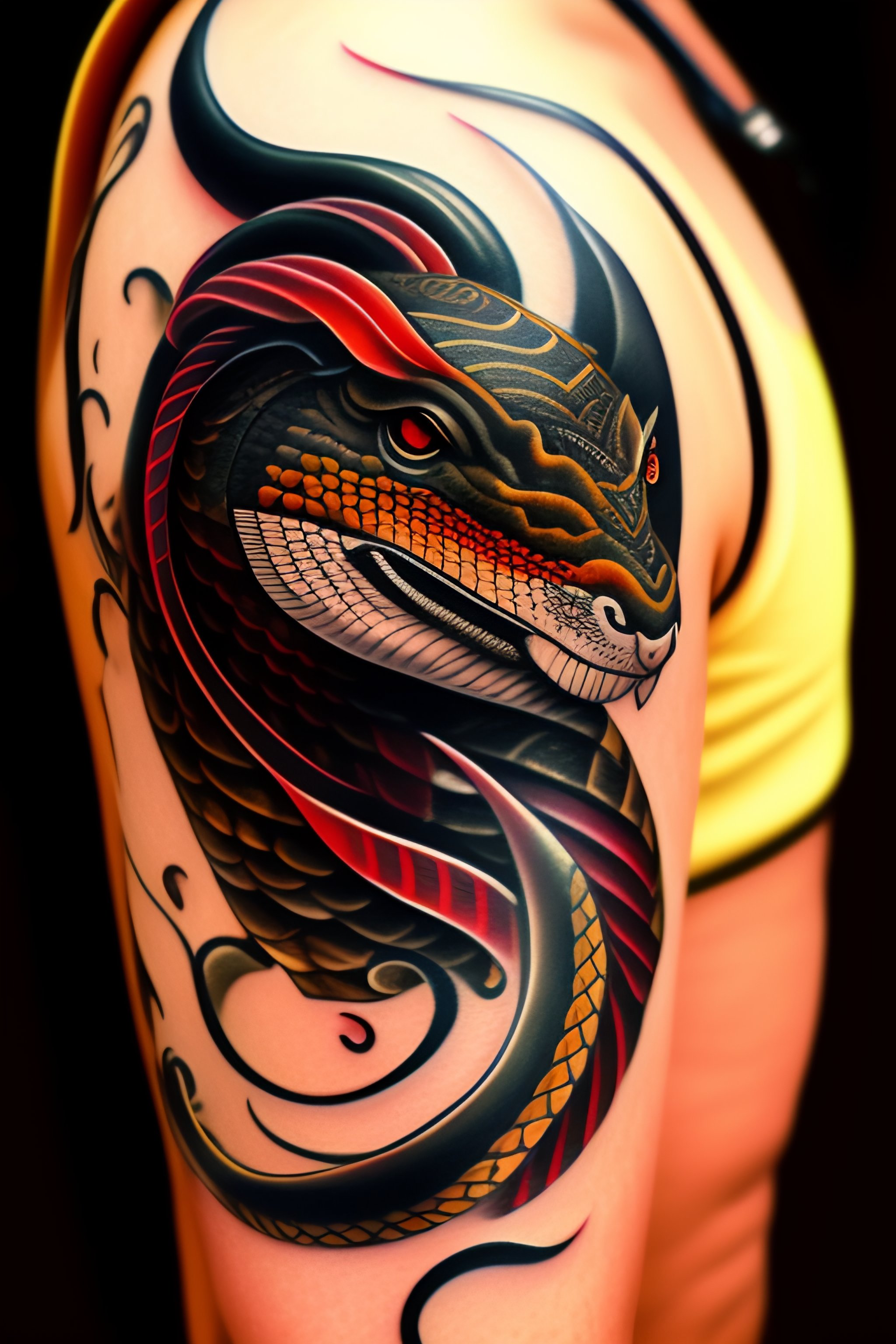 Lexica - Snake samurai pets japan tattoo