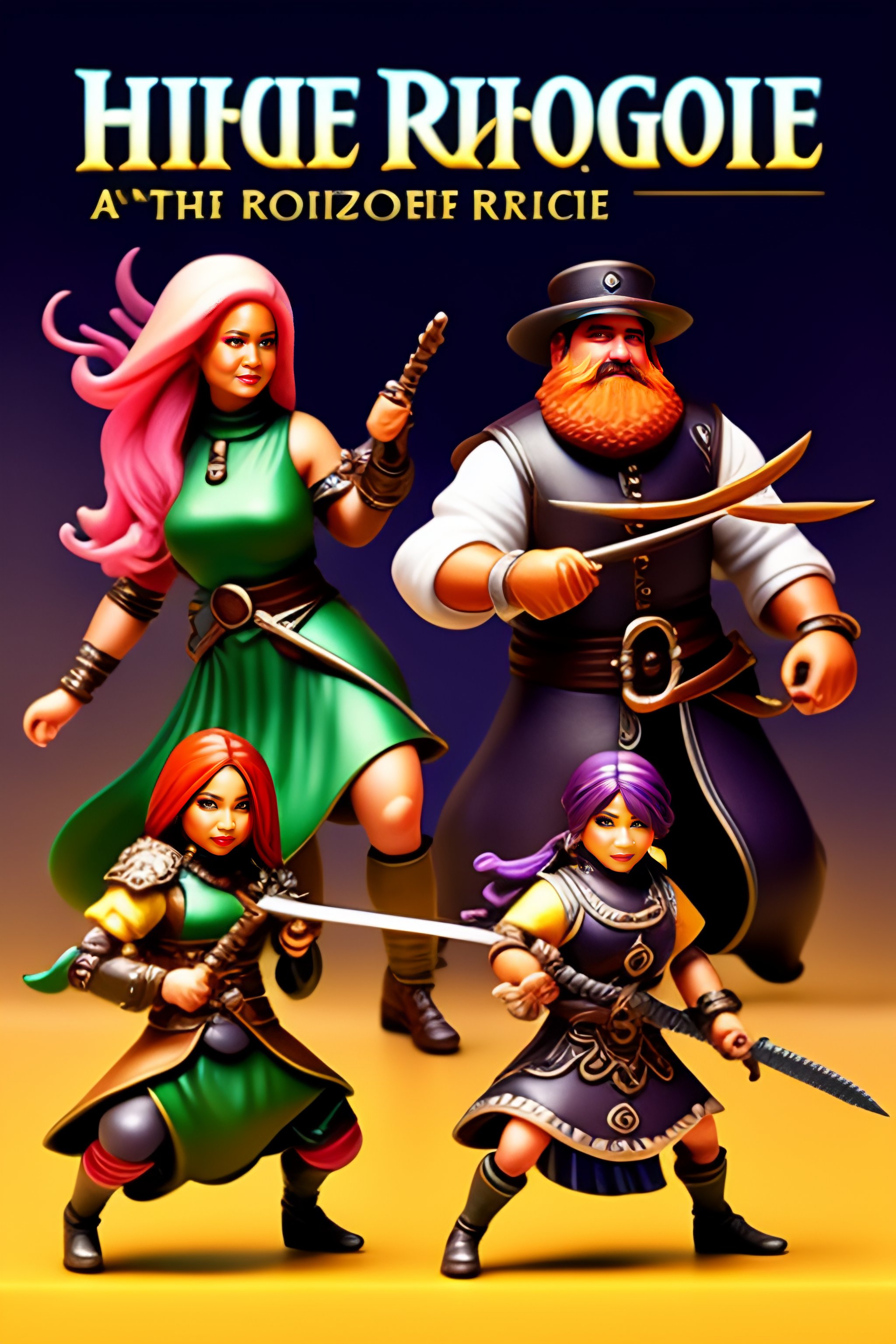 Lexica - Dungeons and dragons rogue and wizard combat pose