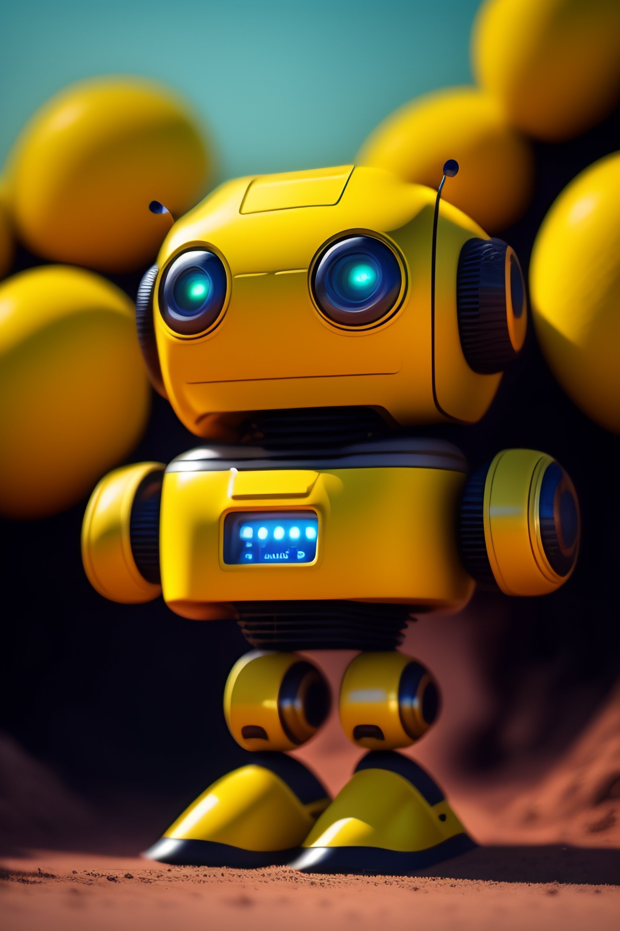 Lexica - Robot tierno amarillo