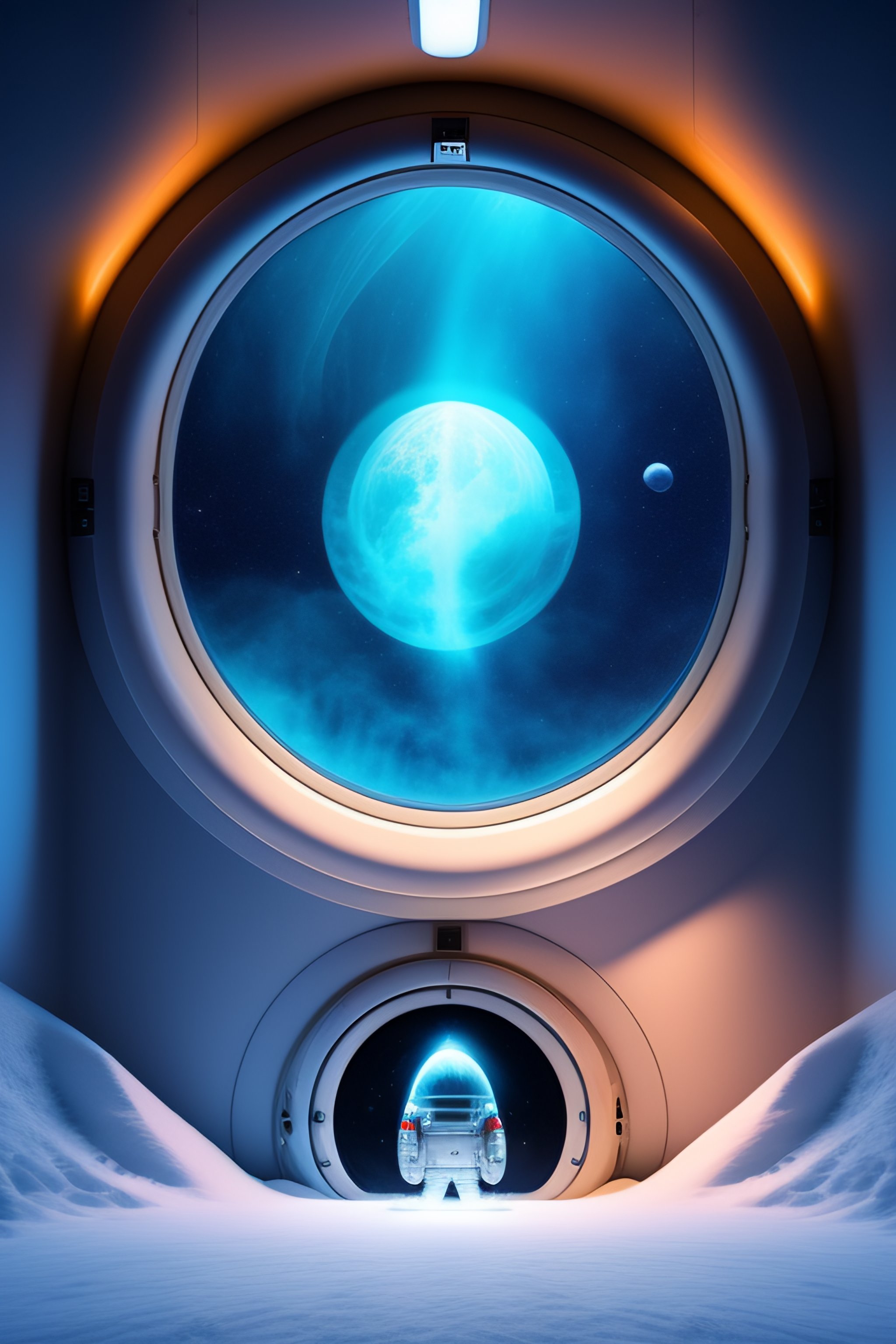 Lexica - A cryo hibernation chamber inside a spaceship with two frozen ...