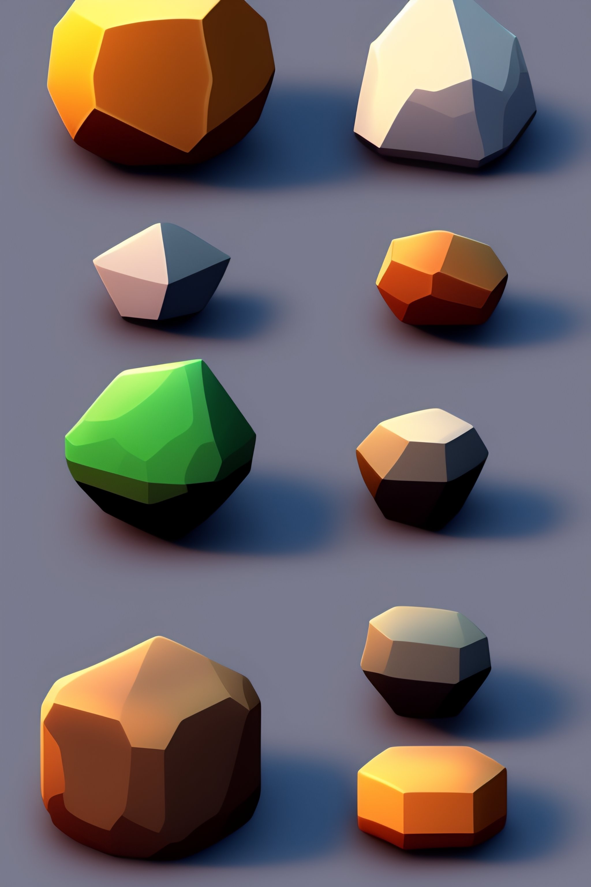 Lexica - A 2 d rock game design asset pack, game assets, stylized rocks ...