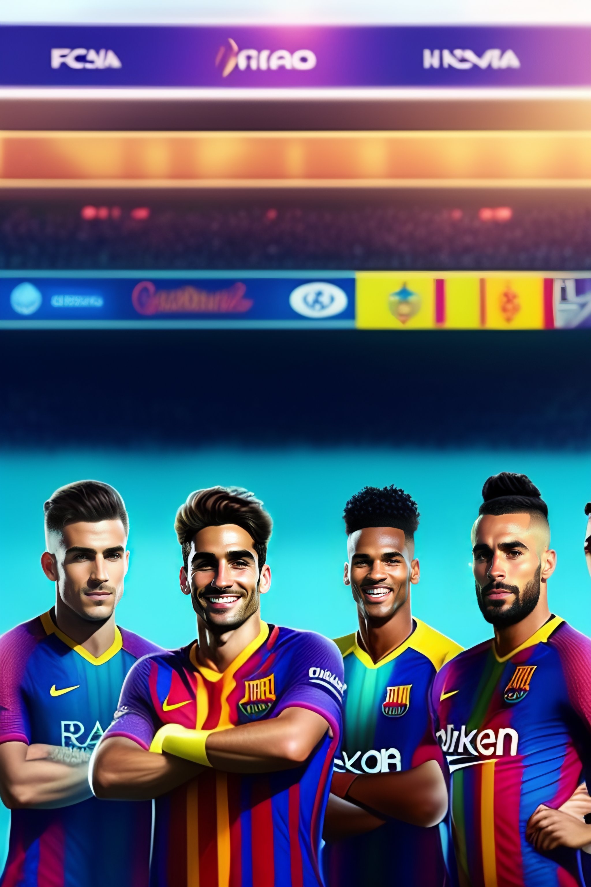 Lexica - Fc barcelona players goes disney pixar