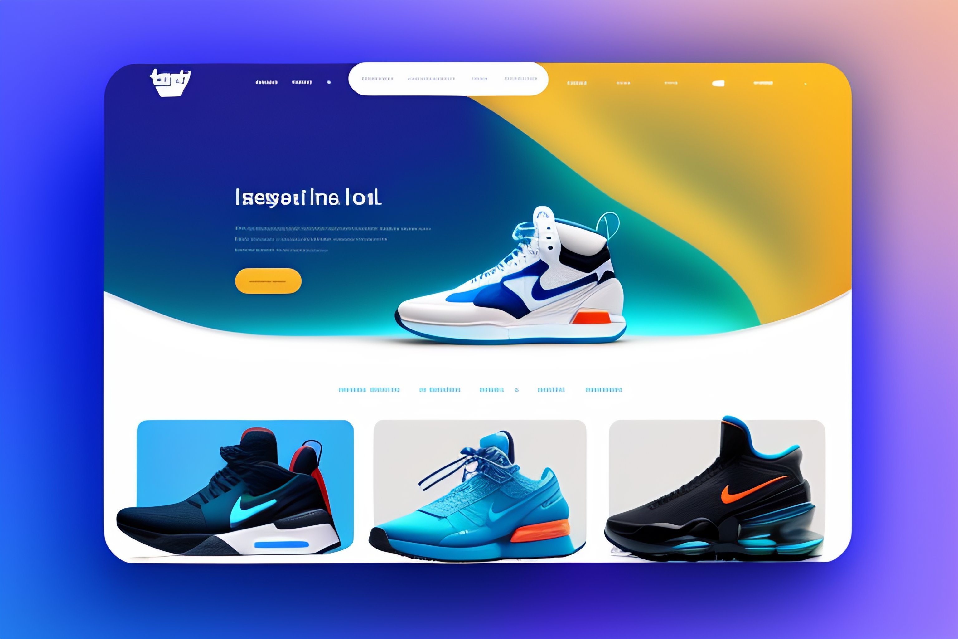 Lexica - Create a landing page hero section for a shoe brand, white ...