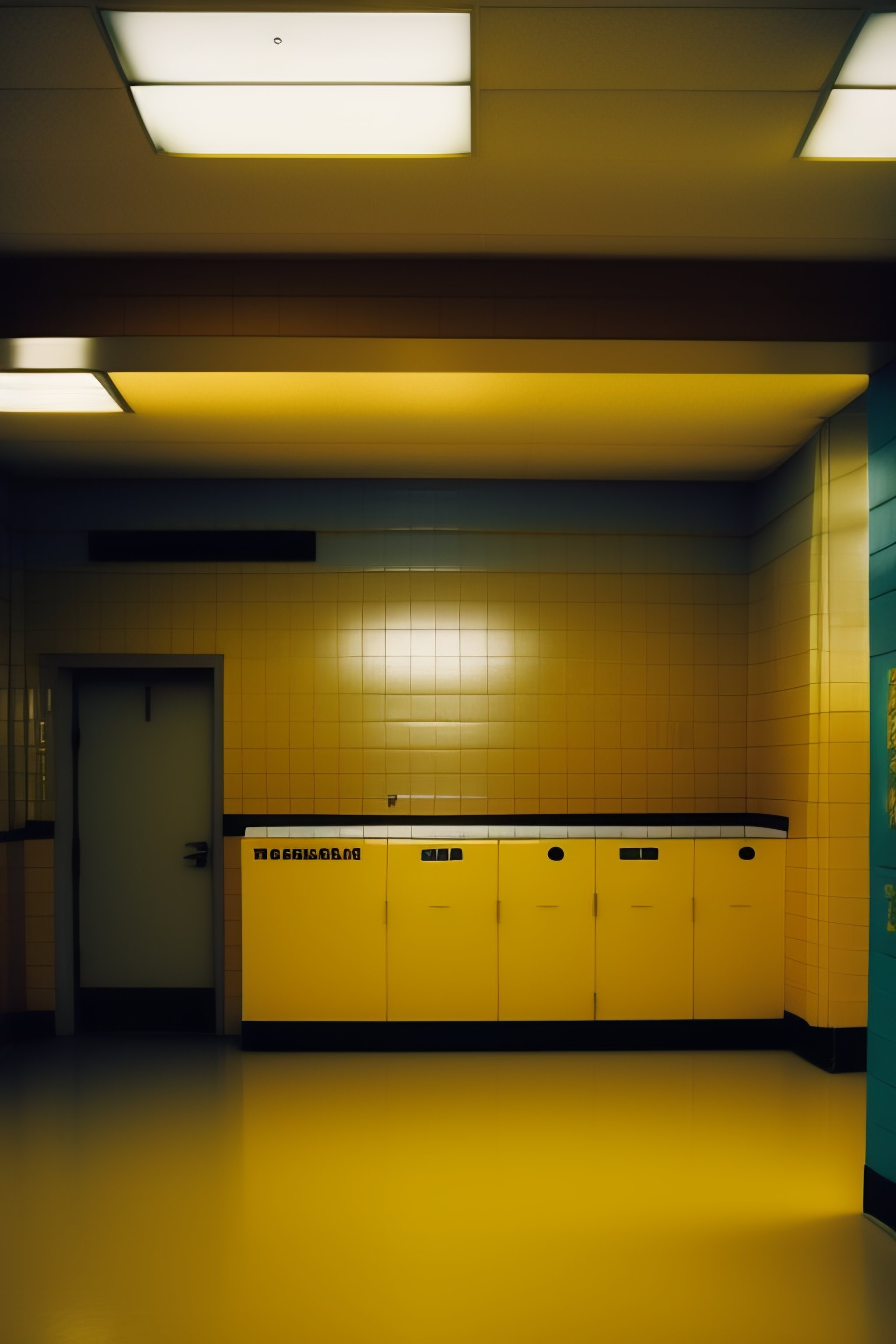 Lexica - Low quality photograph liminal space empty high school ...