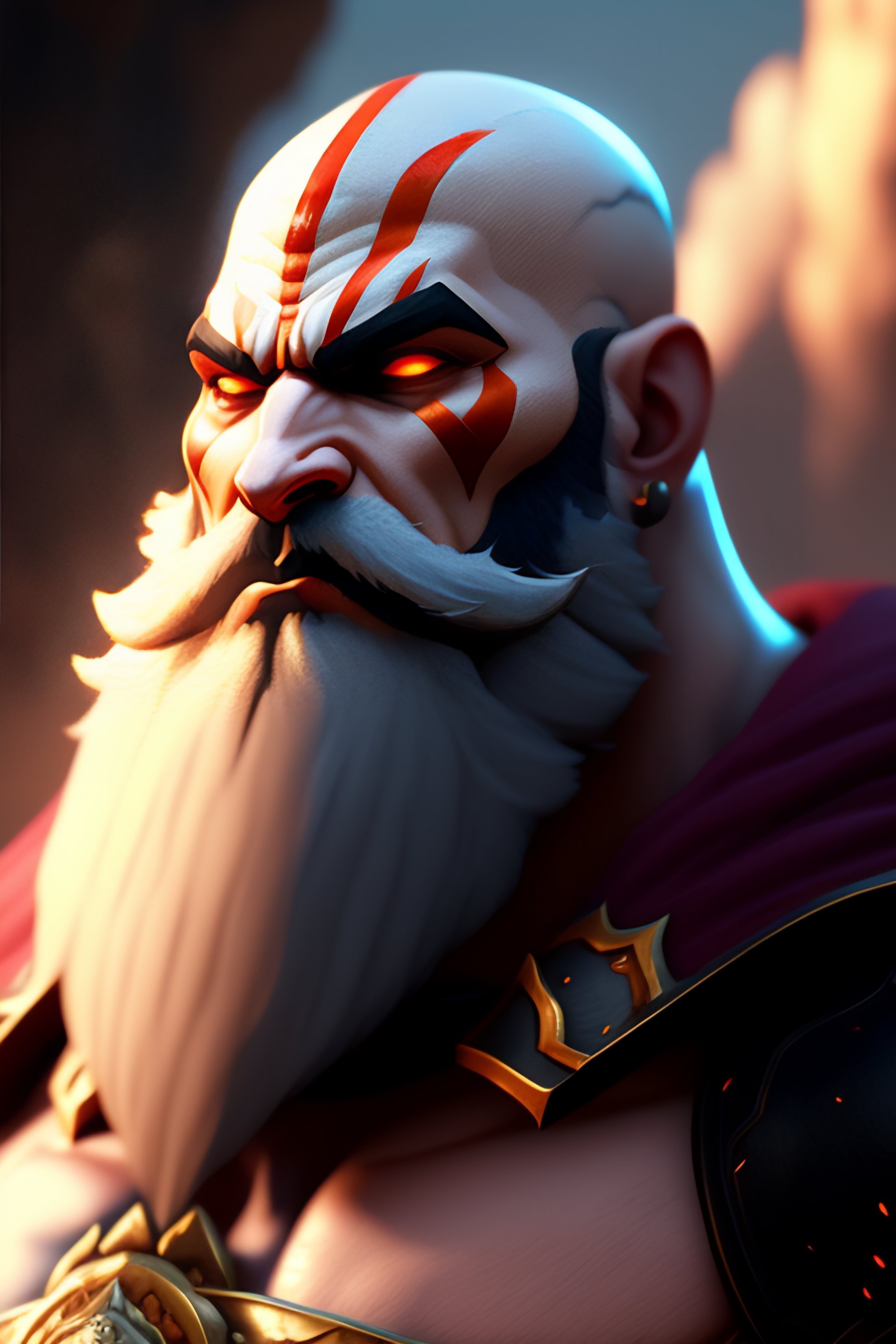 Lexica - Kratos from god of war, volumetric lighting, fantasy art ...