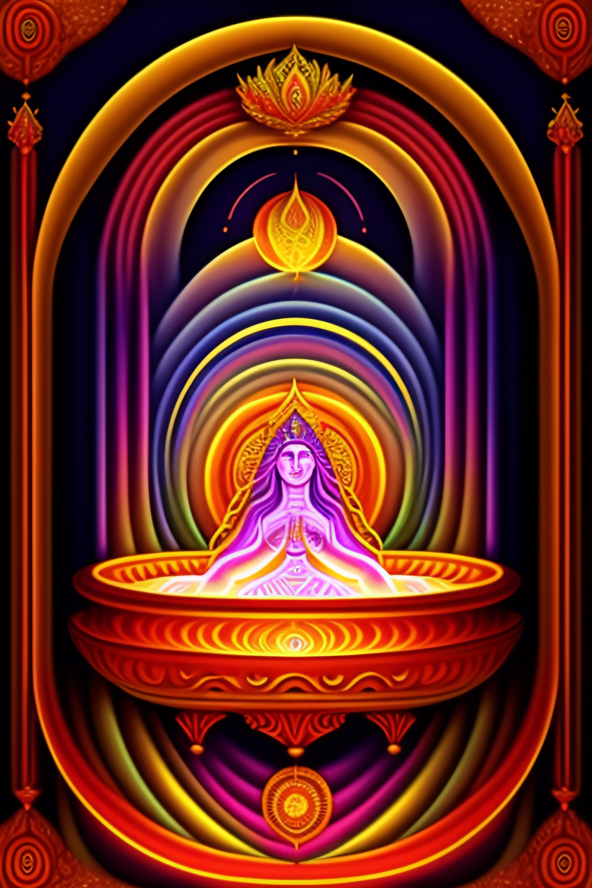 Lexica - Dmt art of goddess giving birth, graphic, medical drawing