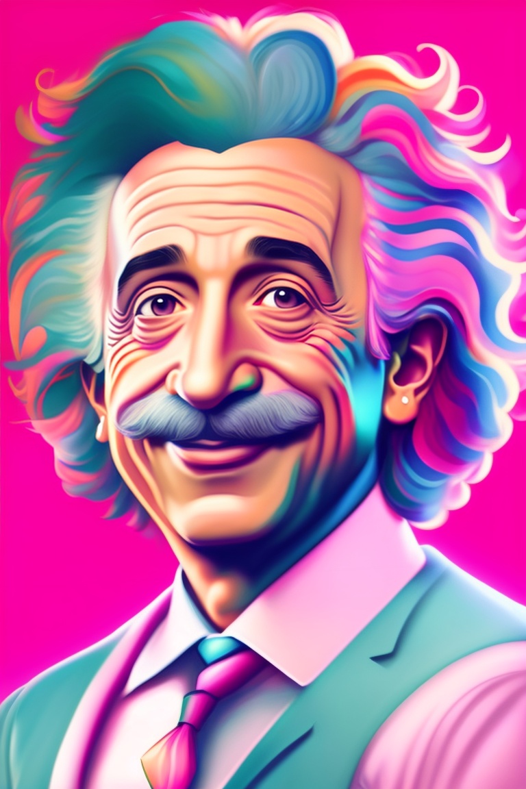 Lexica - Albert Einstein Portrait with shoulders, white background ...