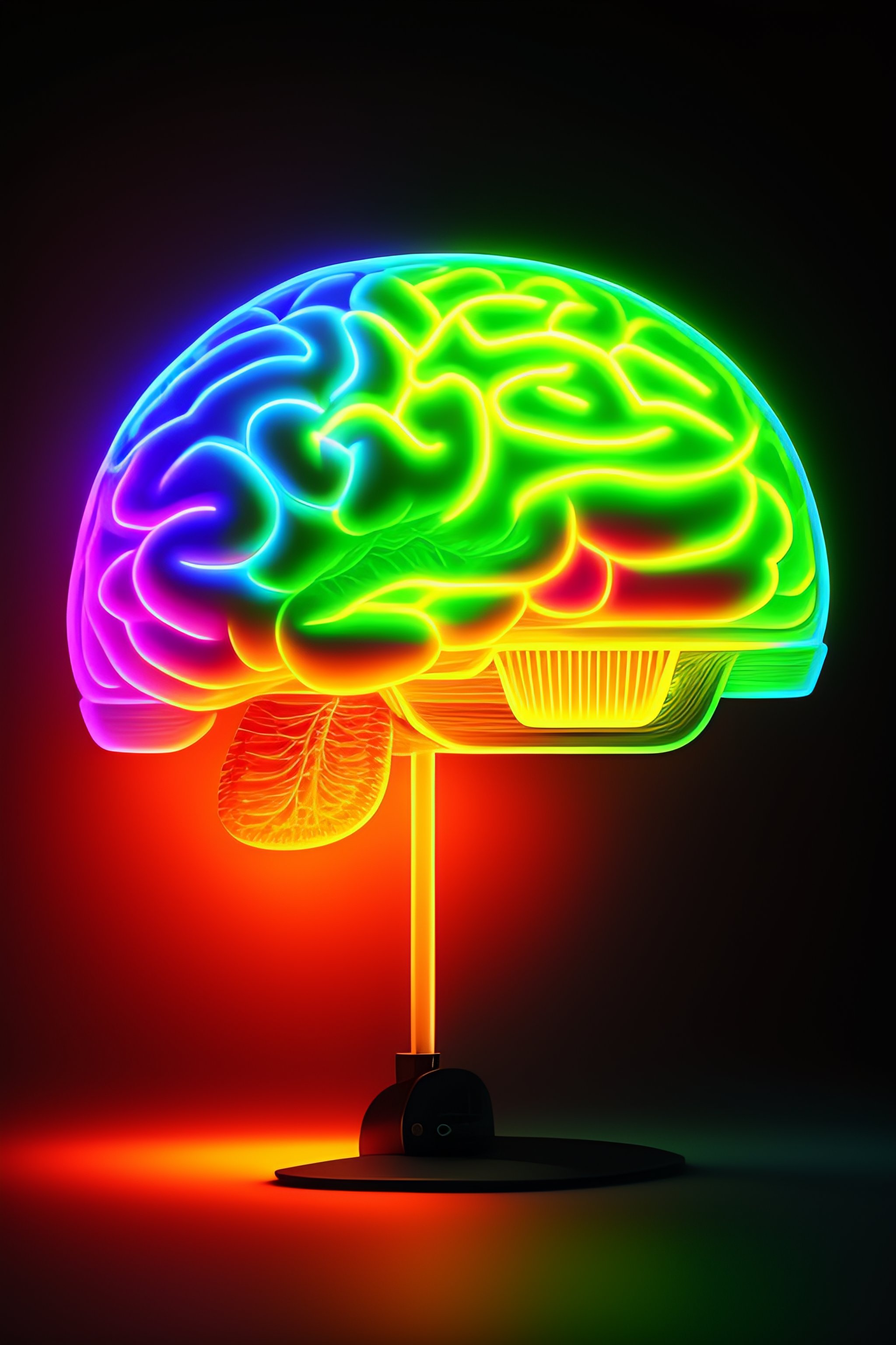 Lexica - Brain made of neon light