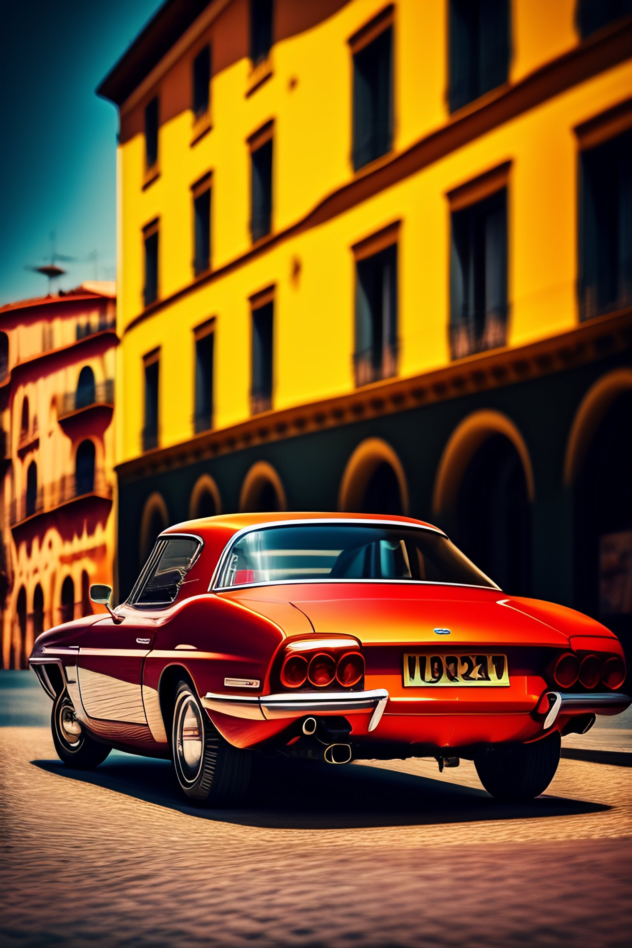 Lexica - Classic italian car, city background, professional photography ...