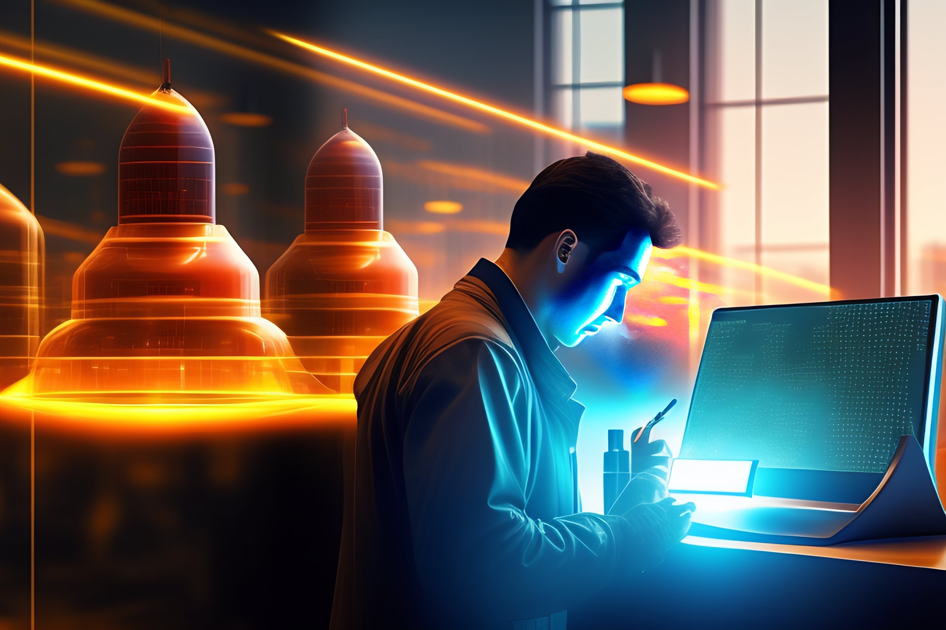 Lexica - Humans working on futuristic computing devices, touchscreens ...