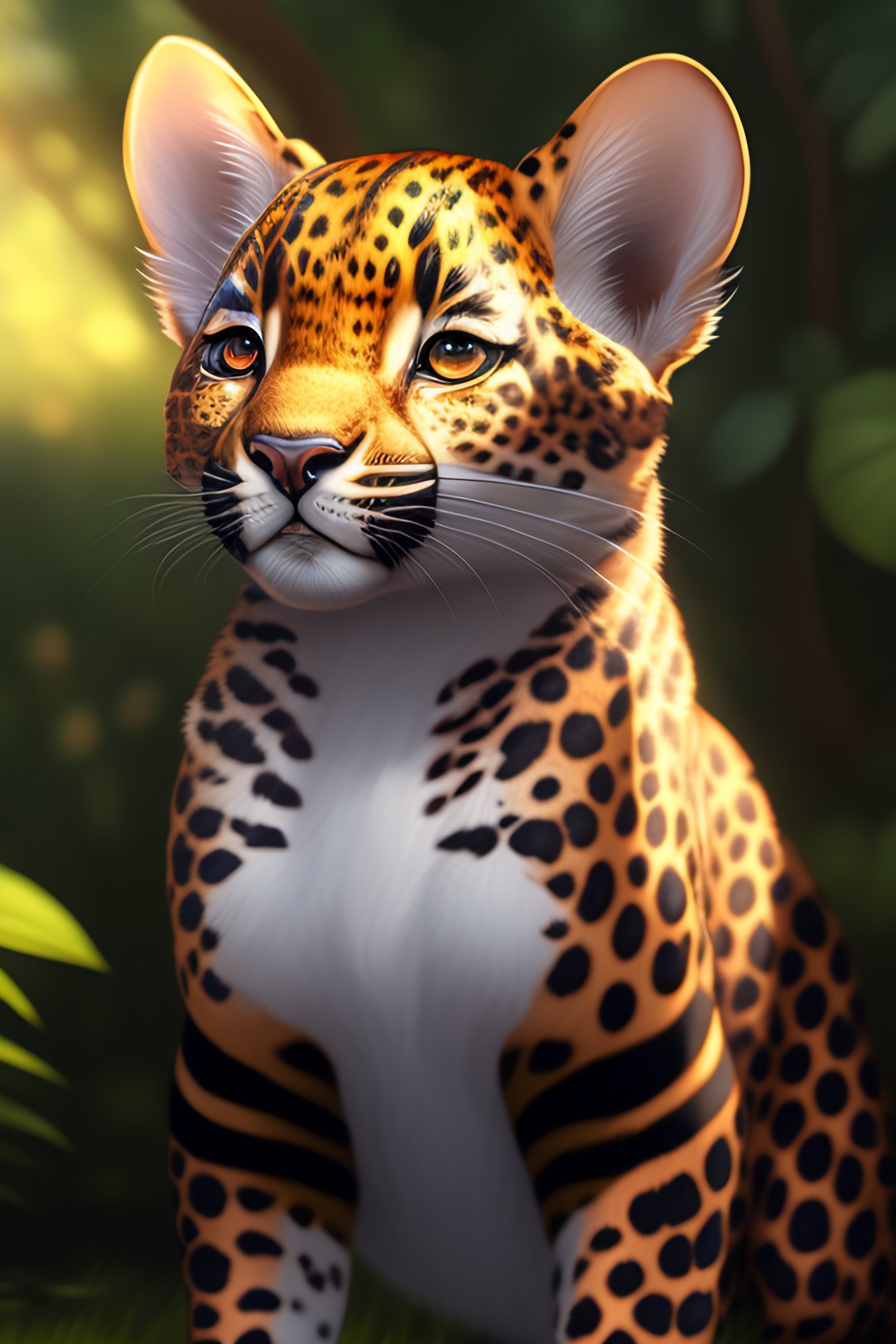 Lexica - Character concept art of an anime leopard animal | | cute ...