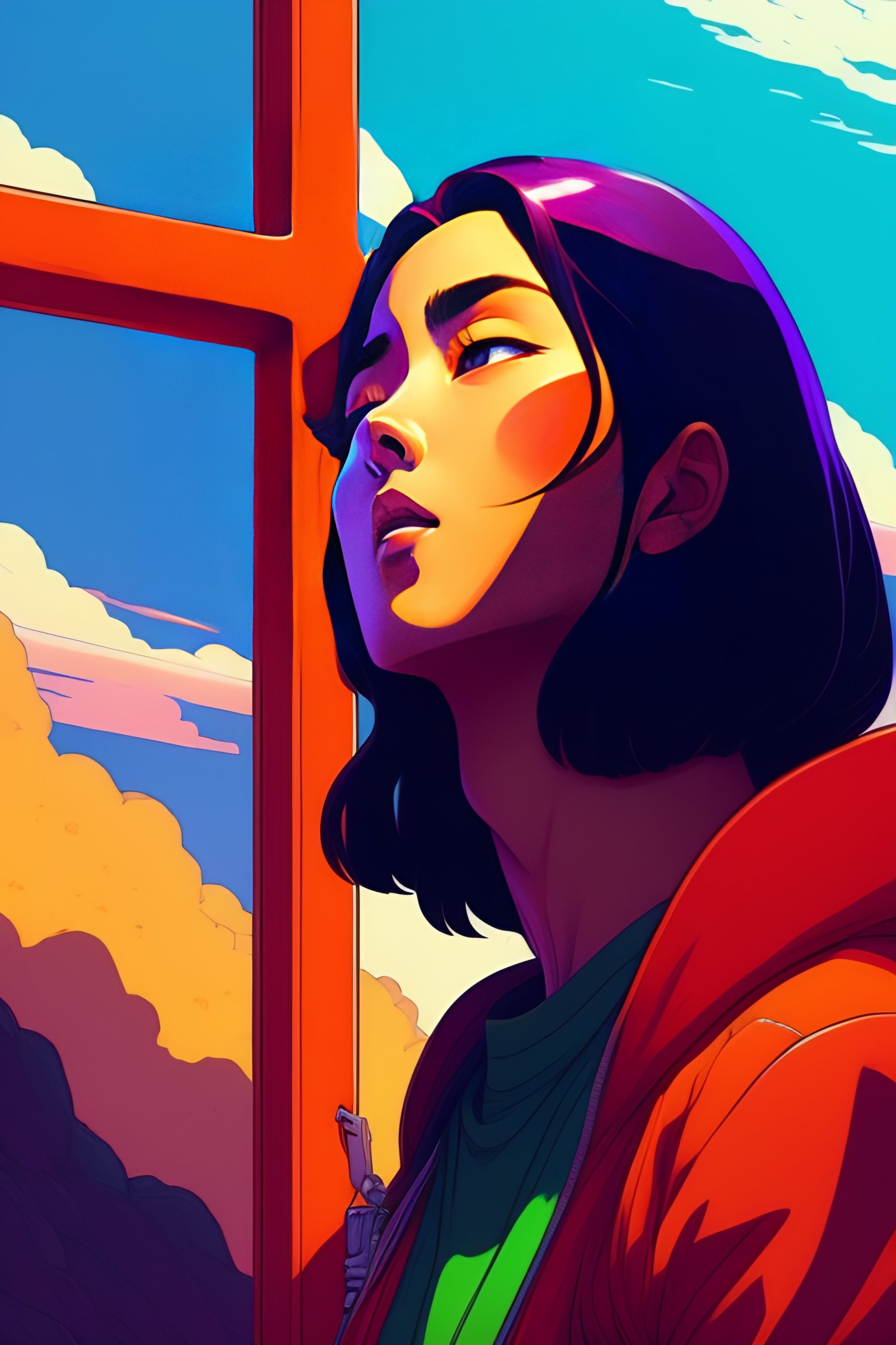 Lexica - Jesus hanging on the cross ,style of Laurie Greasley, studio ...