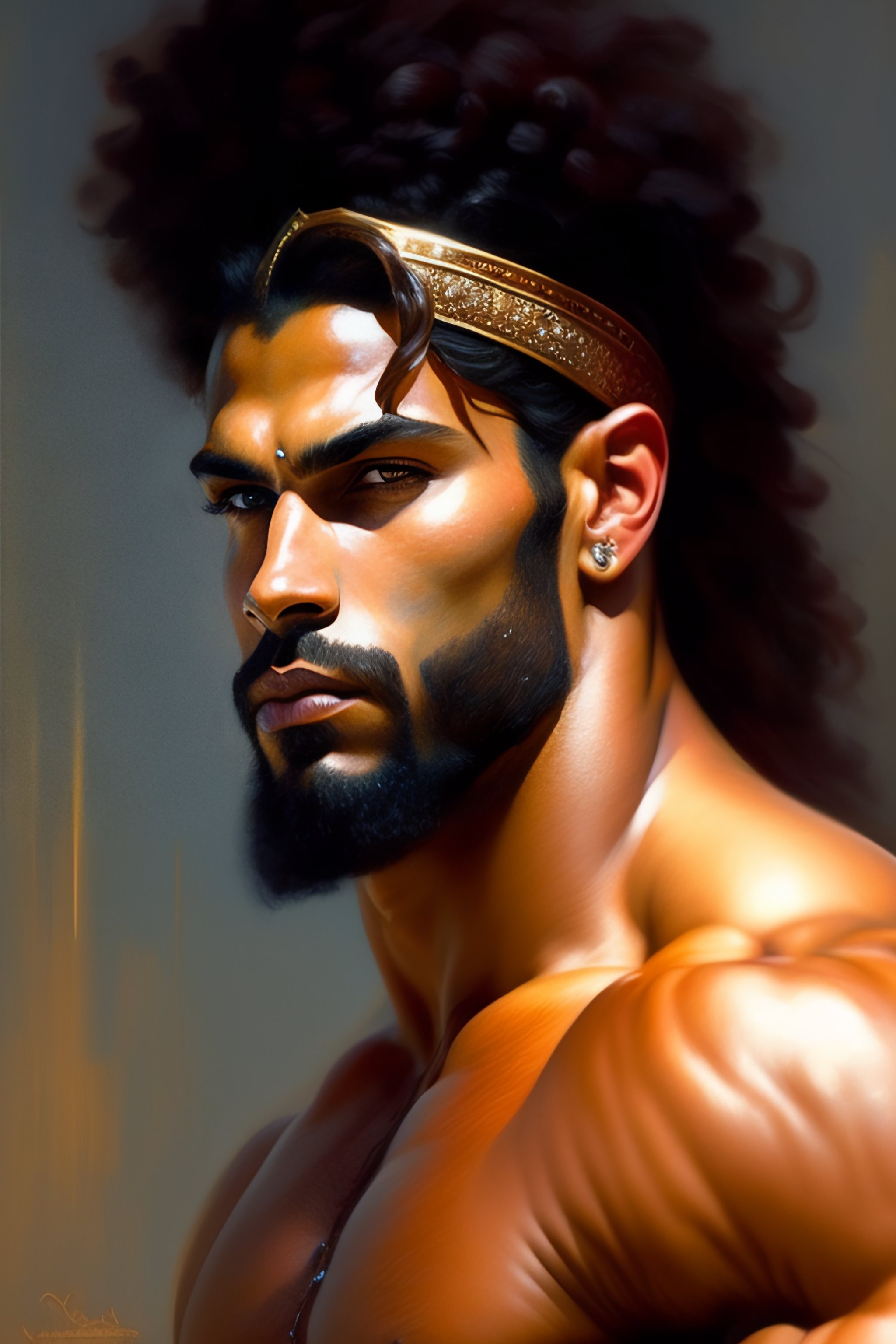 Lexica - Muscular gigachad with face of shakira, by daniel gerhartz ...