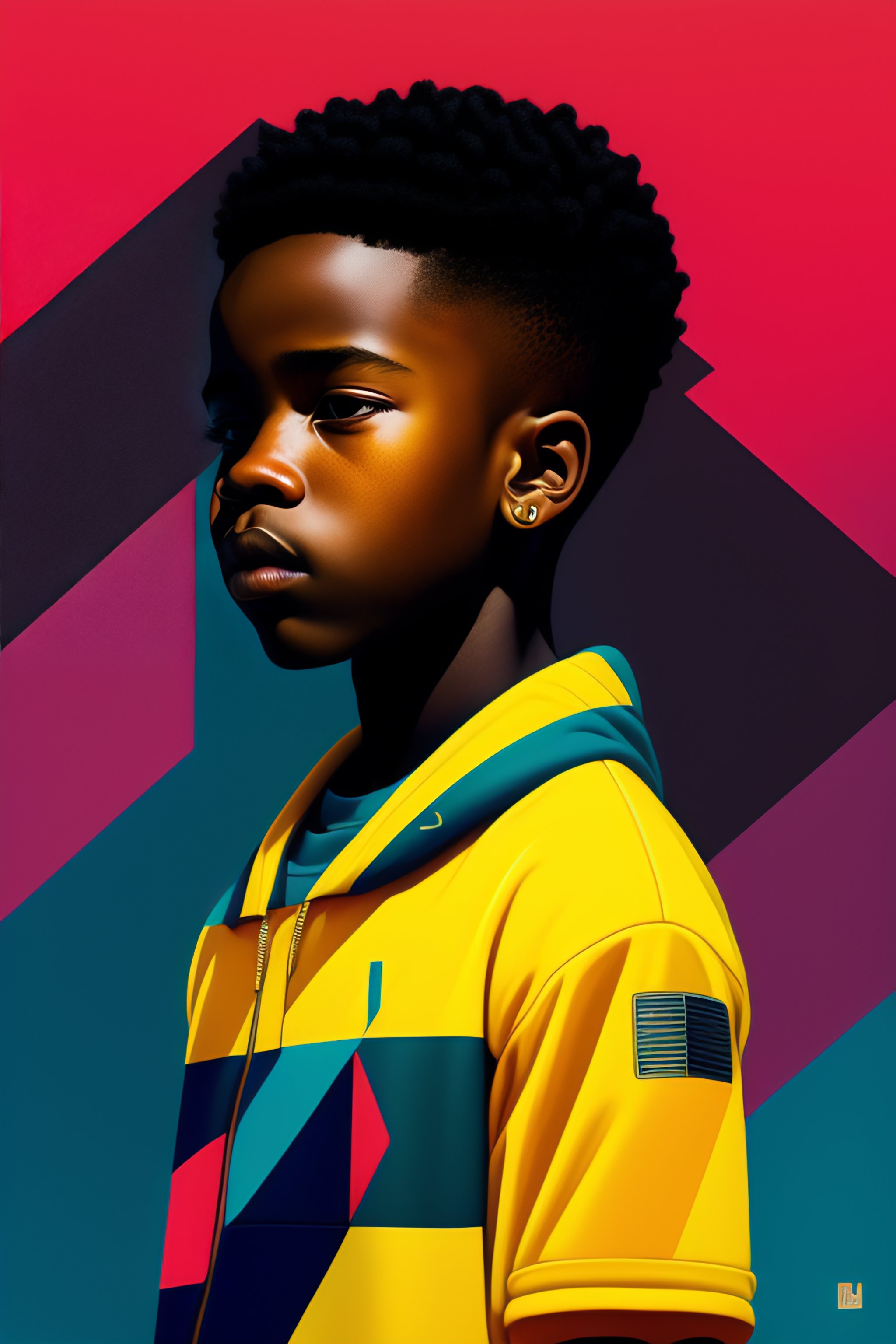 Lexica - Hip Hop profile picture illustration of young black african ...