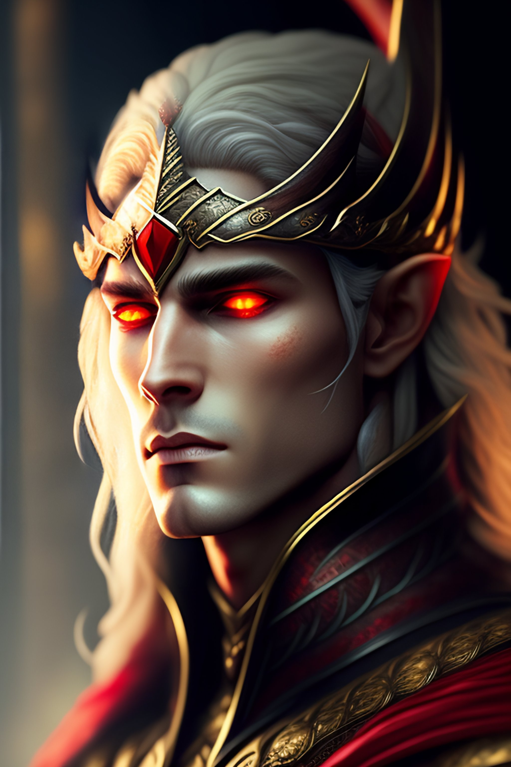 Lexica - Elven king With red eyes