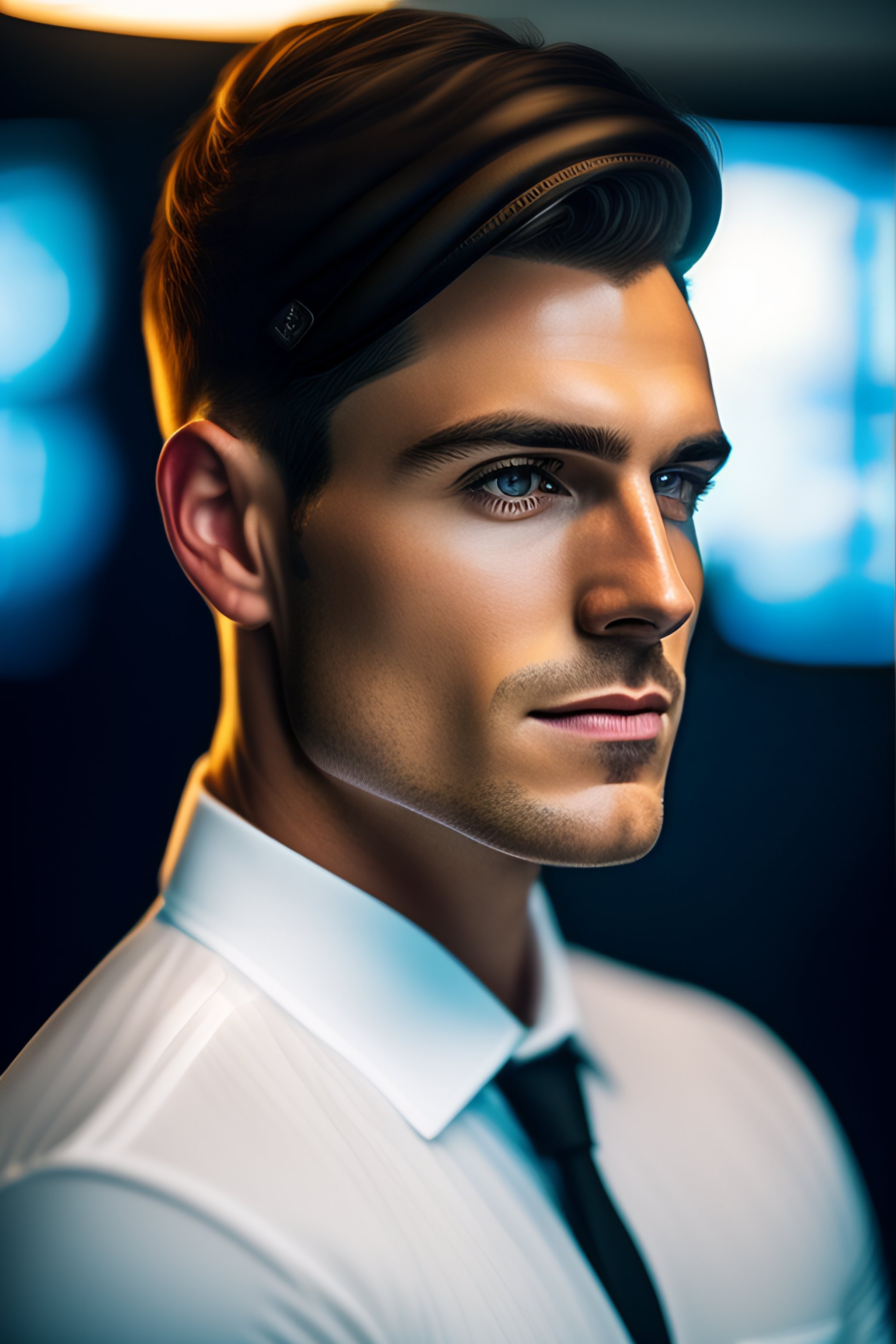 Lexica - Professional portrait photograph of a manager in the light ...