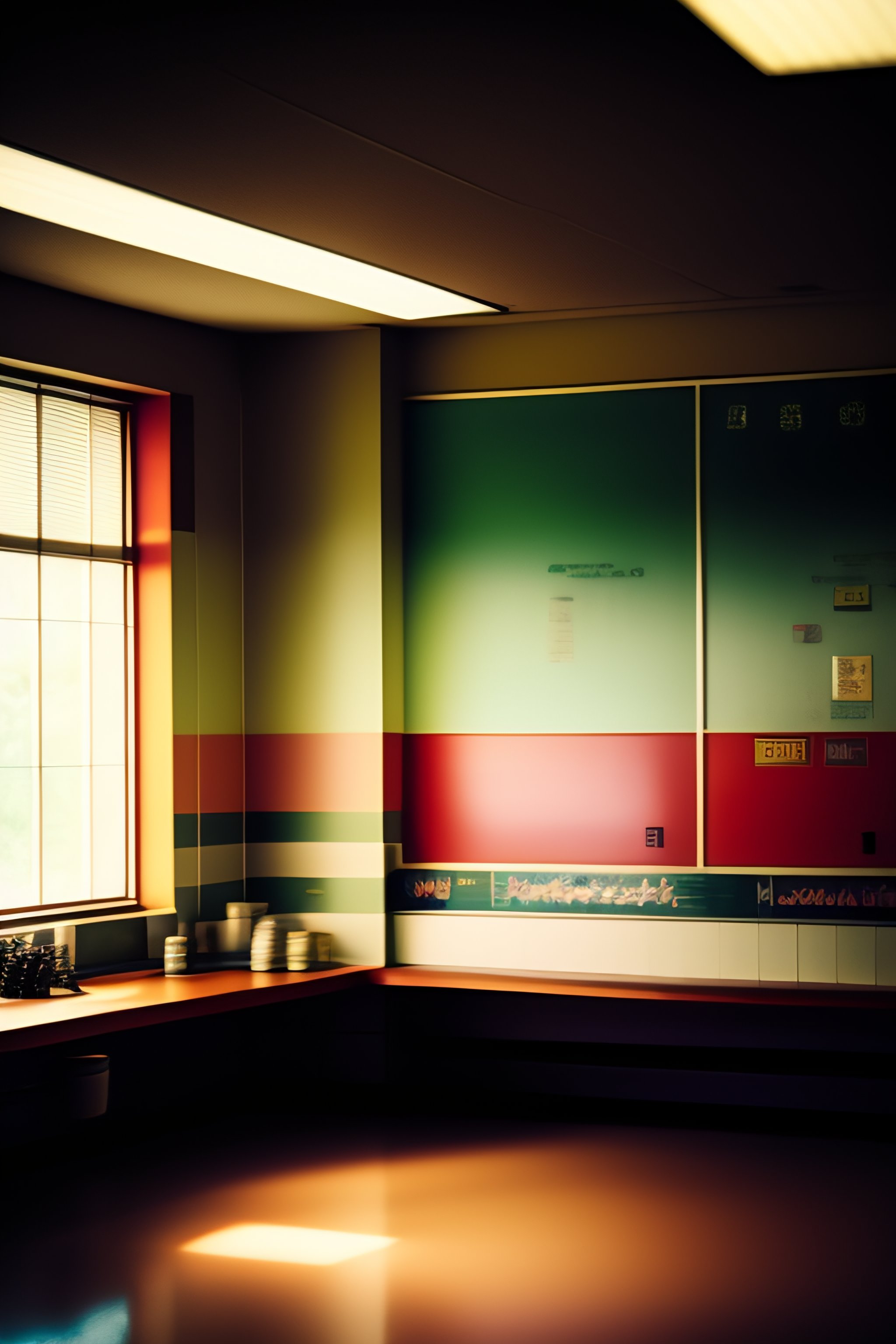Lexica - Low quality photograph liminal space empty high school ...