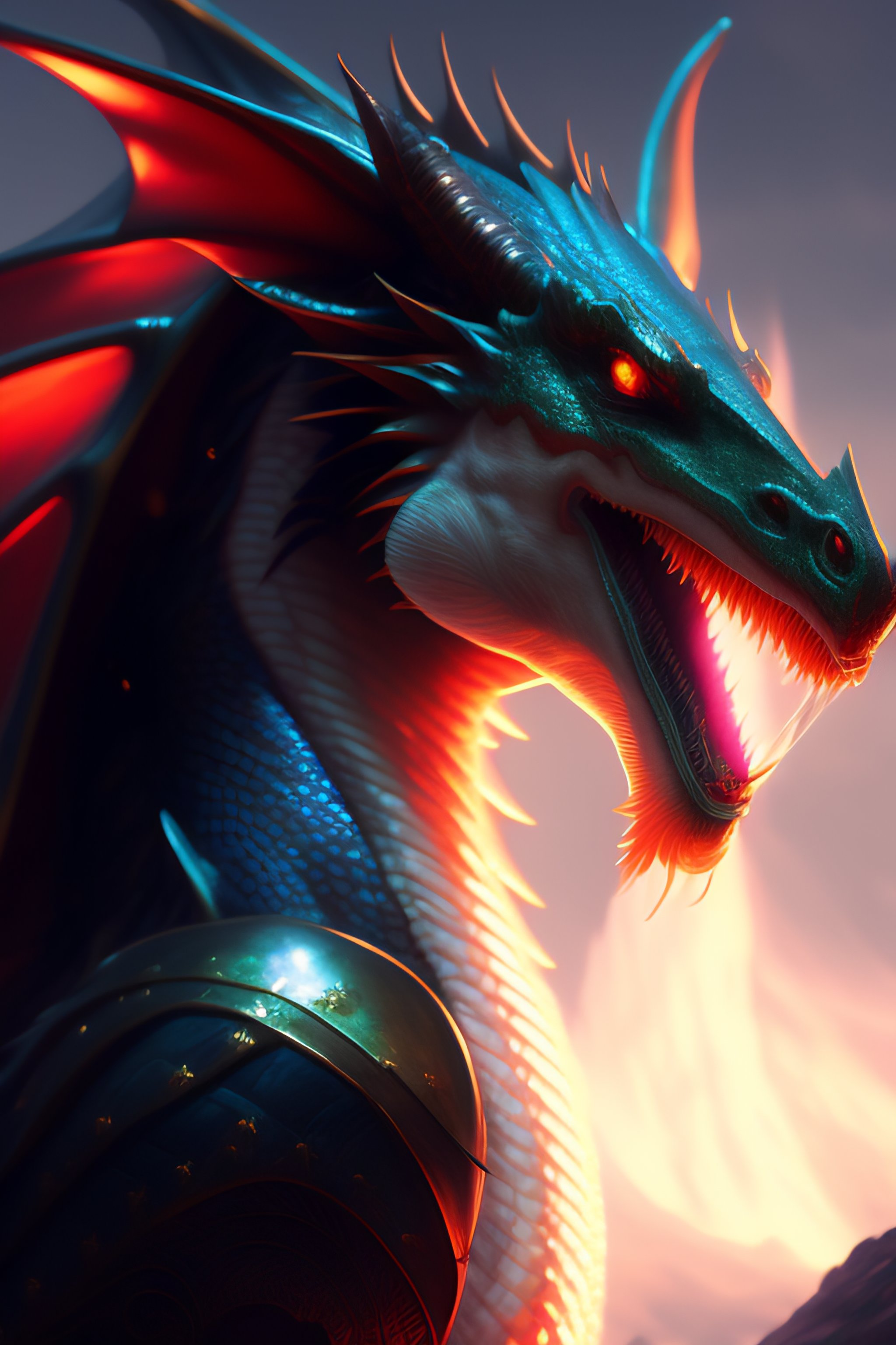 Lexica - Swiming dragon staring at the camera smirking and laughing ...