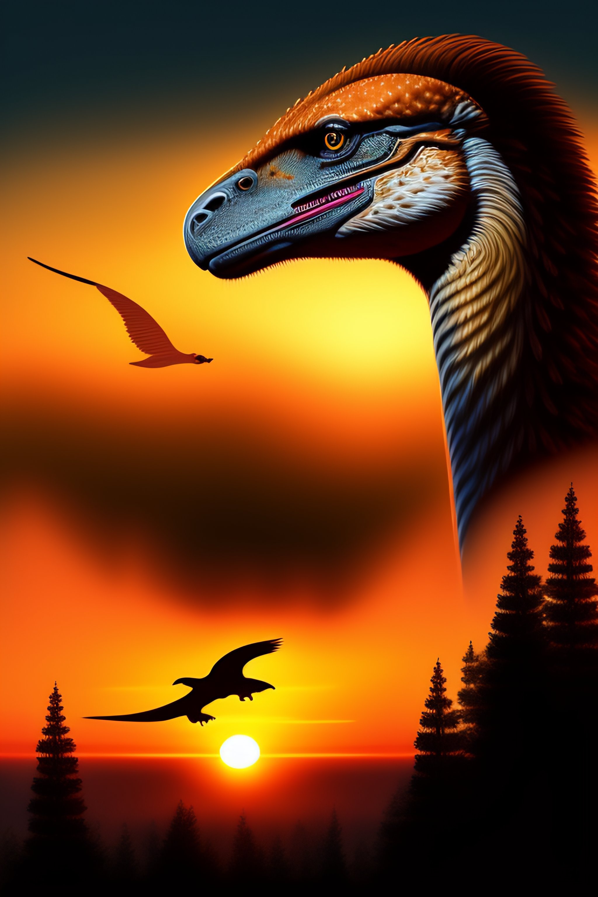 Lexica - Deinonychus, raptor, feathered, brown, deciduous forest ...