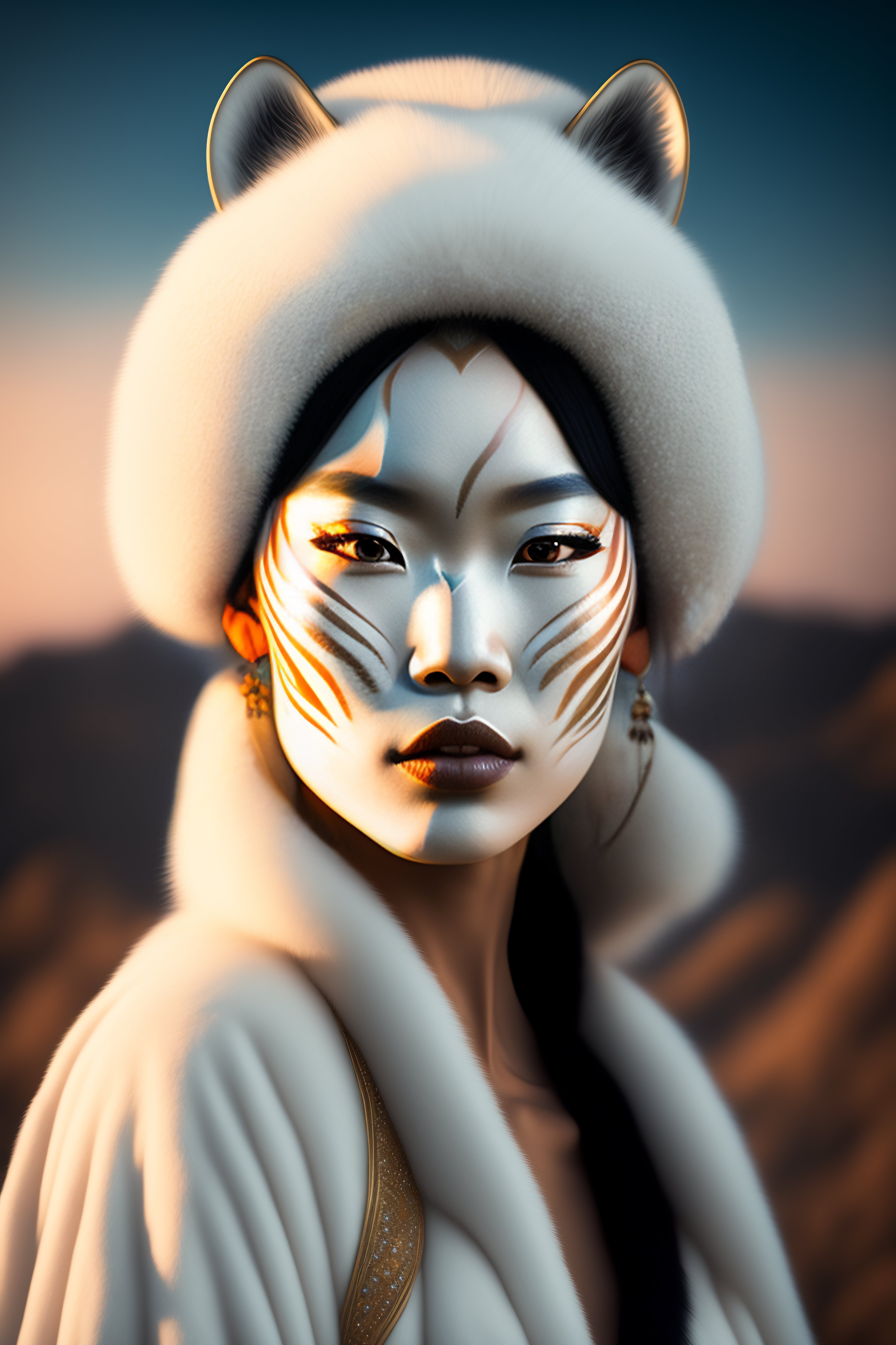 Lexica - Photographic portrait of a stunningly beautiful Japanese ...