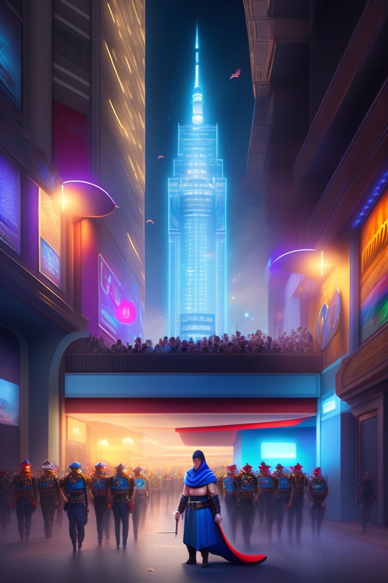 Lexica - Traditional Arabian cultural buildings, cyberpunk parade with ...