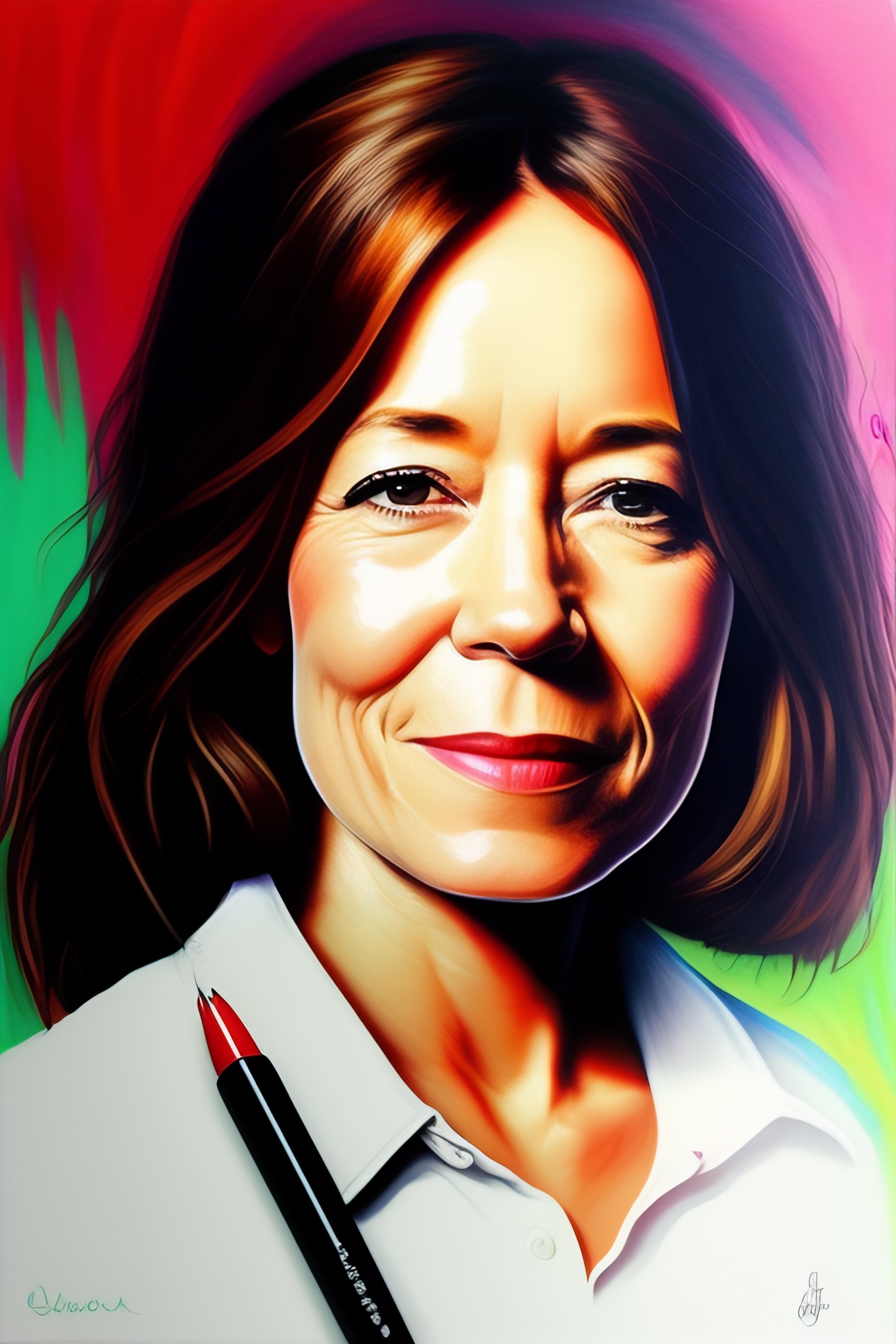 Lexica - Draw a doodle of Beth Gibbons in the style of a 4 year old ...