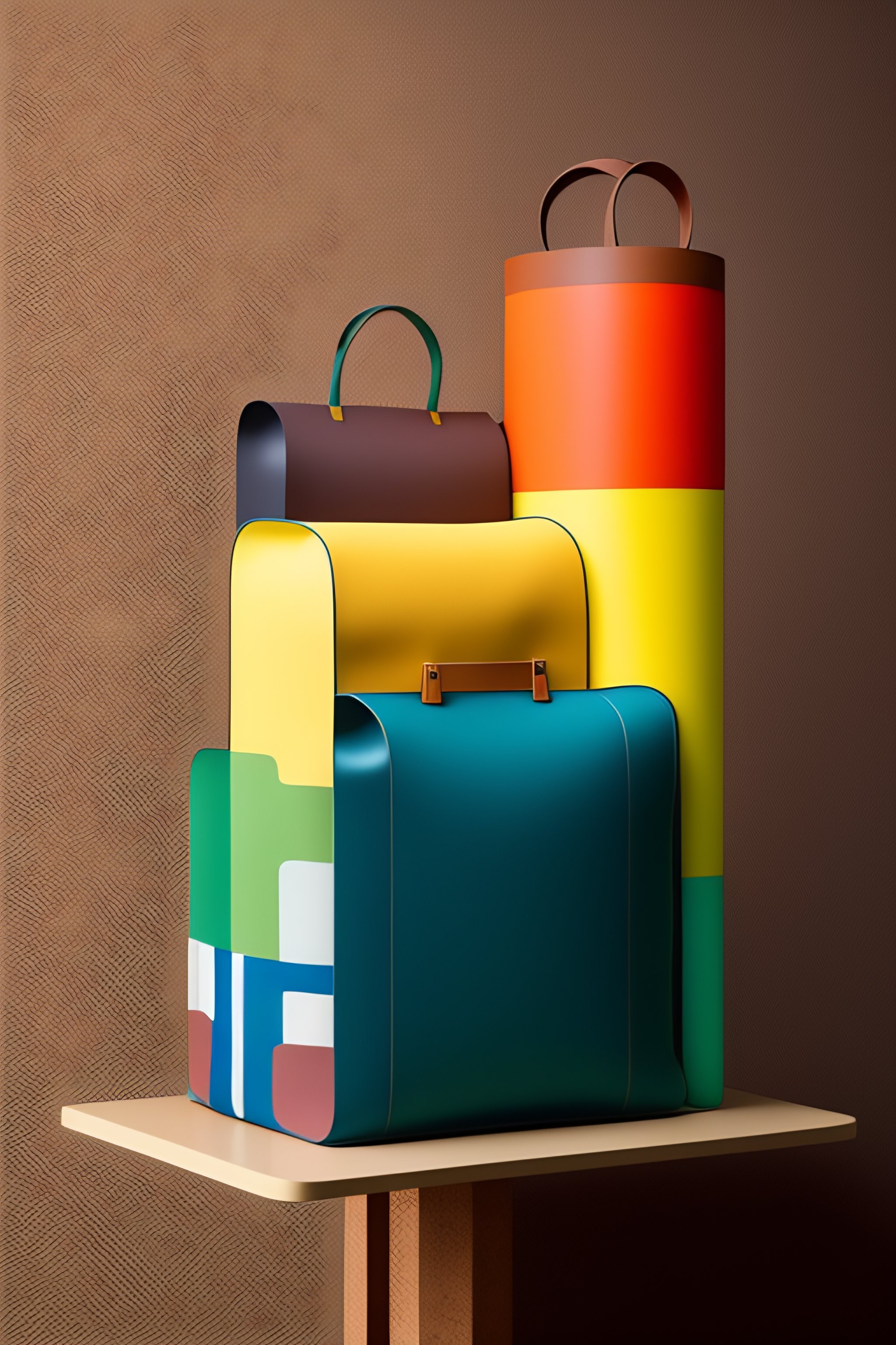 Lexica - Design me a paper backpack made by a collaboration between Le ...