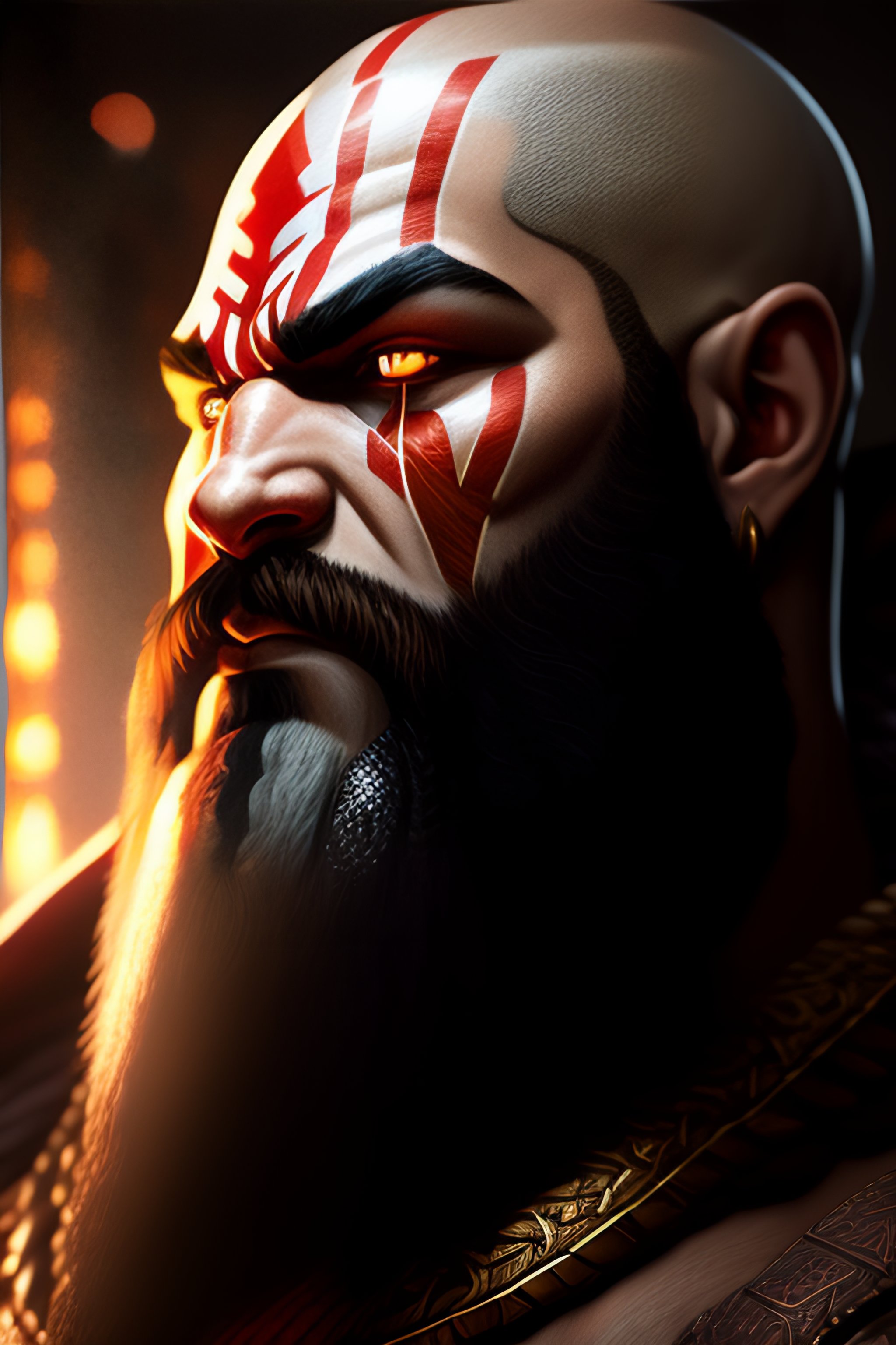 Lexica - God of War Kratos as a dwarven warrior in a mysterious cave ...