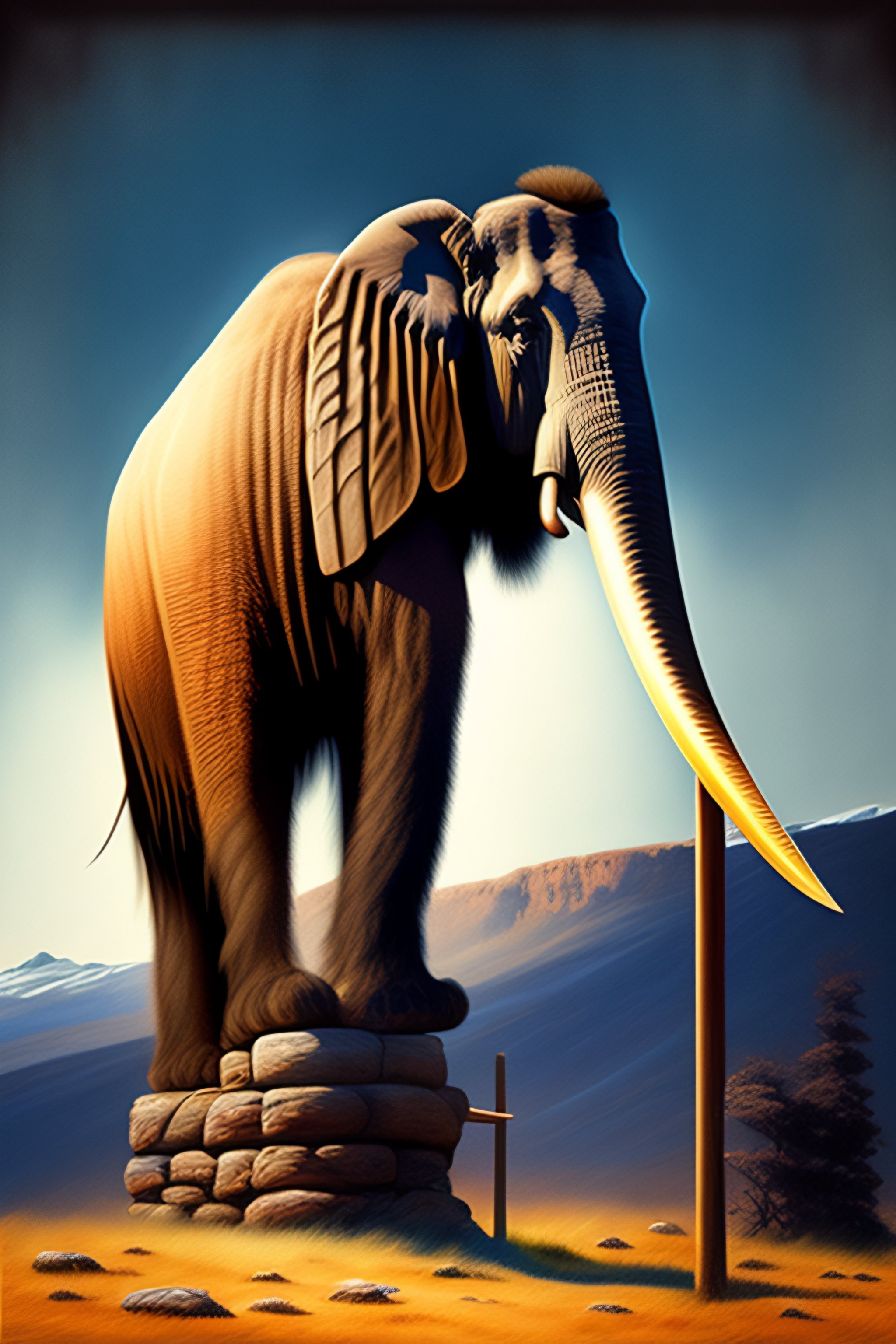 Lexica - Mammoth very long tusks, prehistoric, sharp focus ...