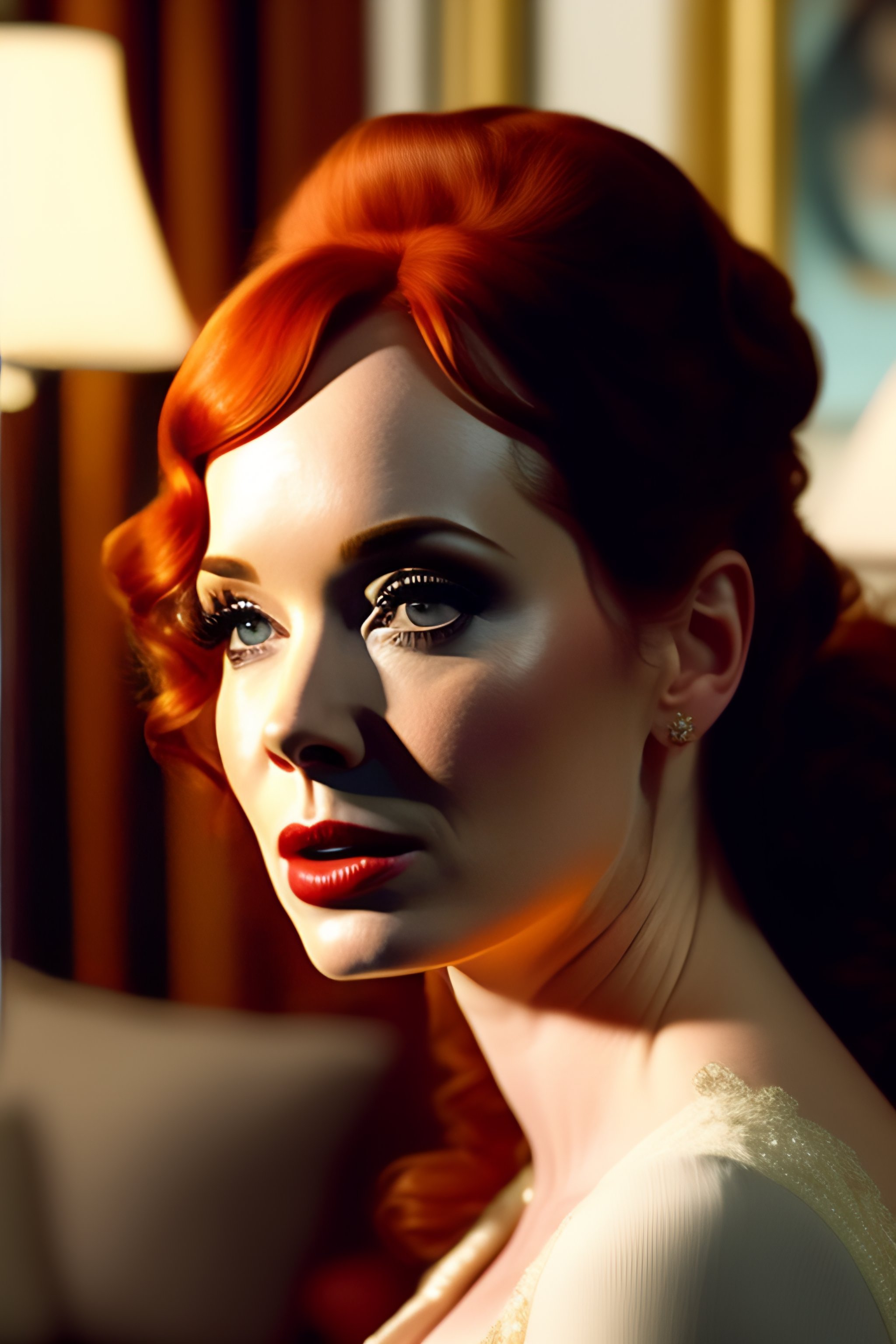 Lexica - Amazing beautiful Christina Hendricks with mouth wide open in ...