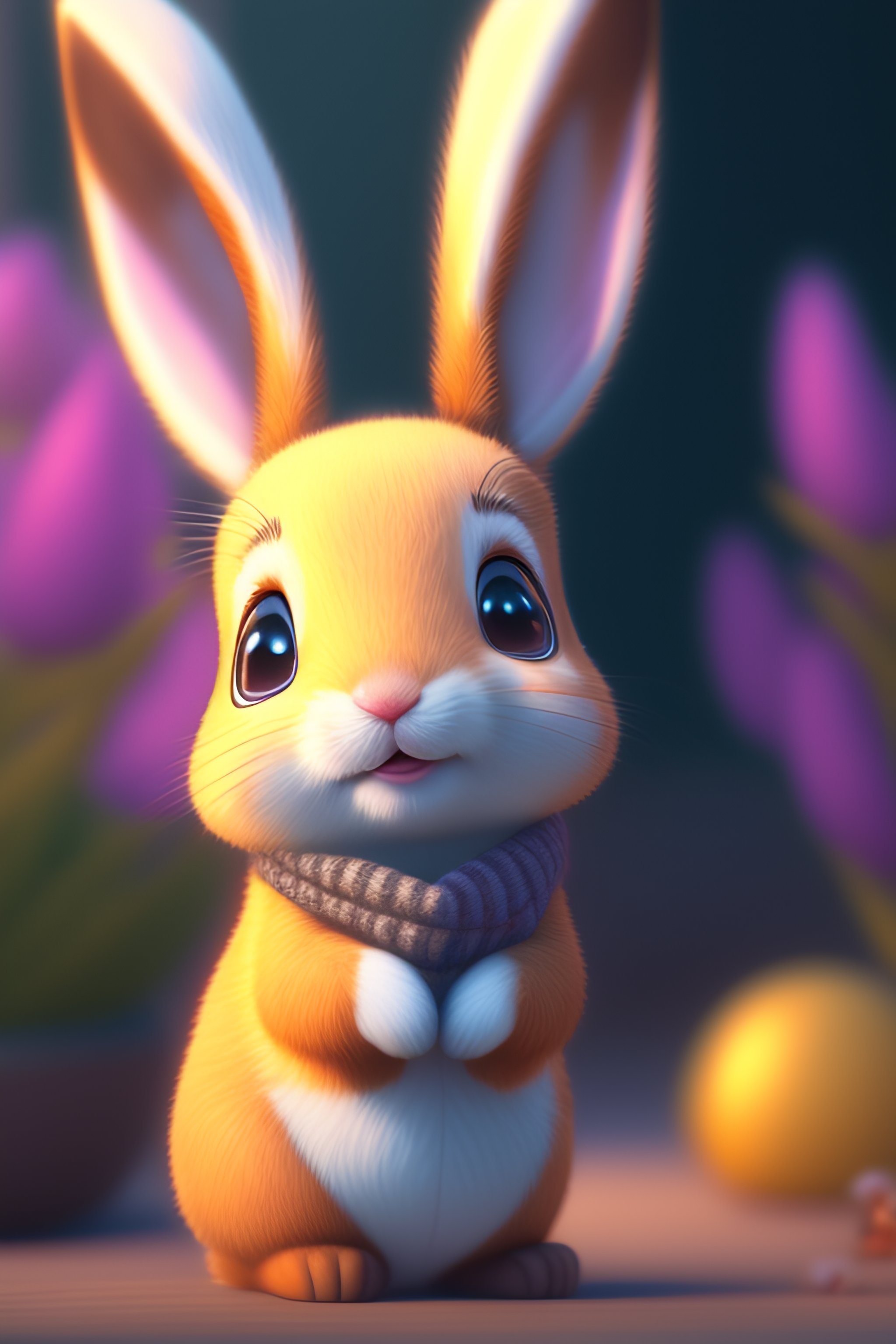 Lexica - Cute adorable little bunny waving and smiling greeting me ...