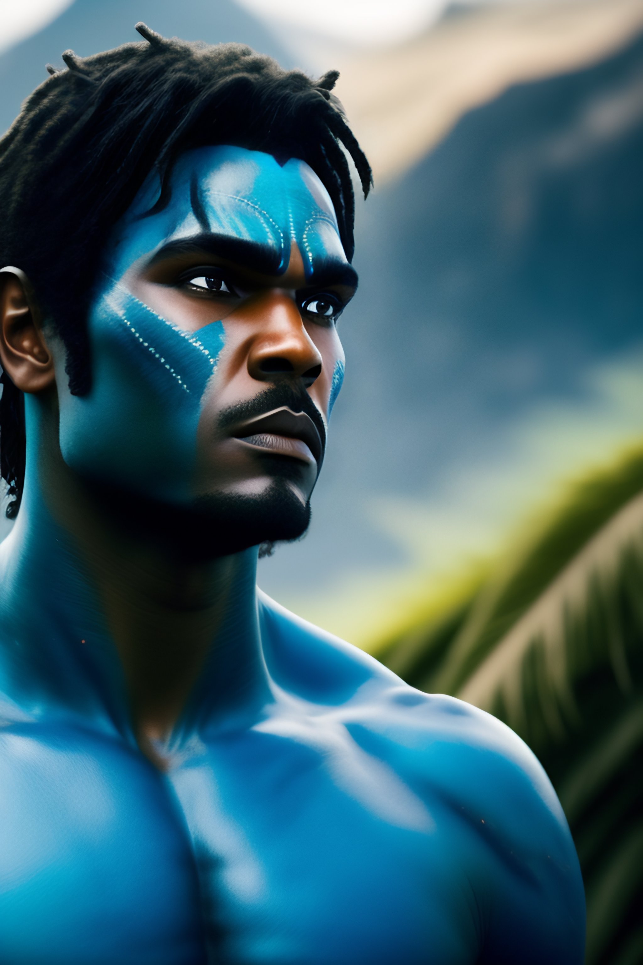 Lexica - A hyper realistic photo of blue Na'vi from the movie Avatar ...
