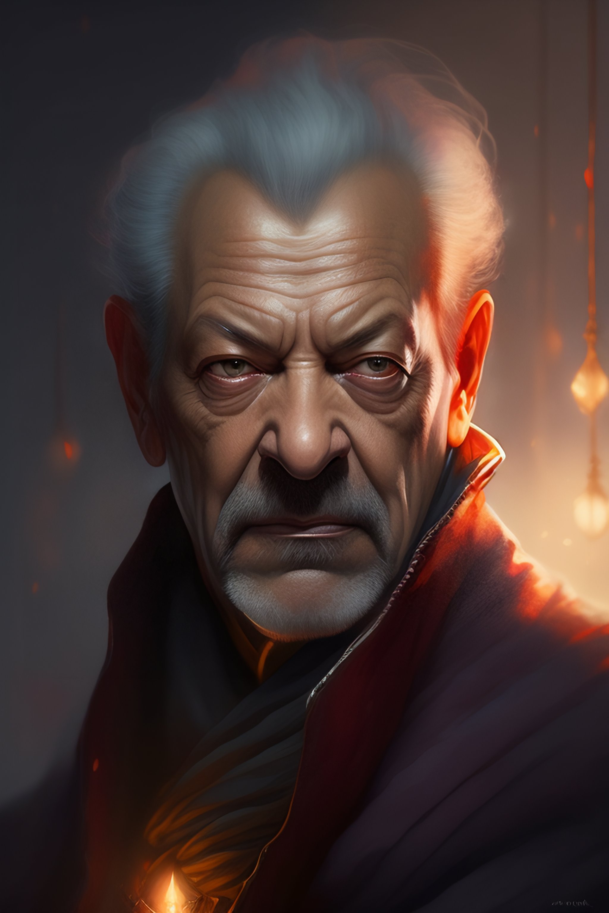 Lexica - Evil warlock, Portrait of Old mage, evil!!!!, wrinkled, Andy ...