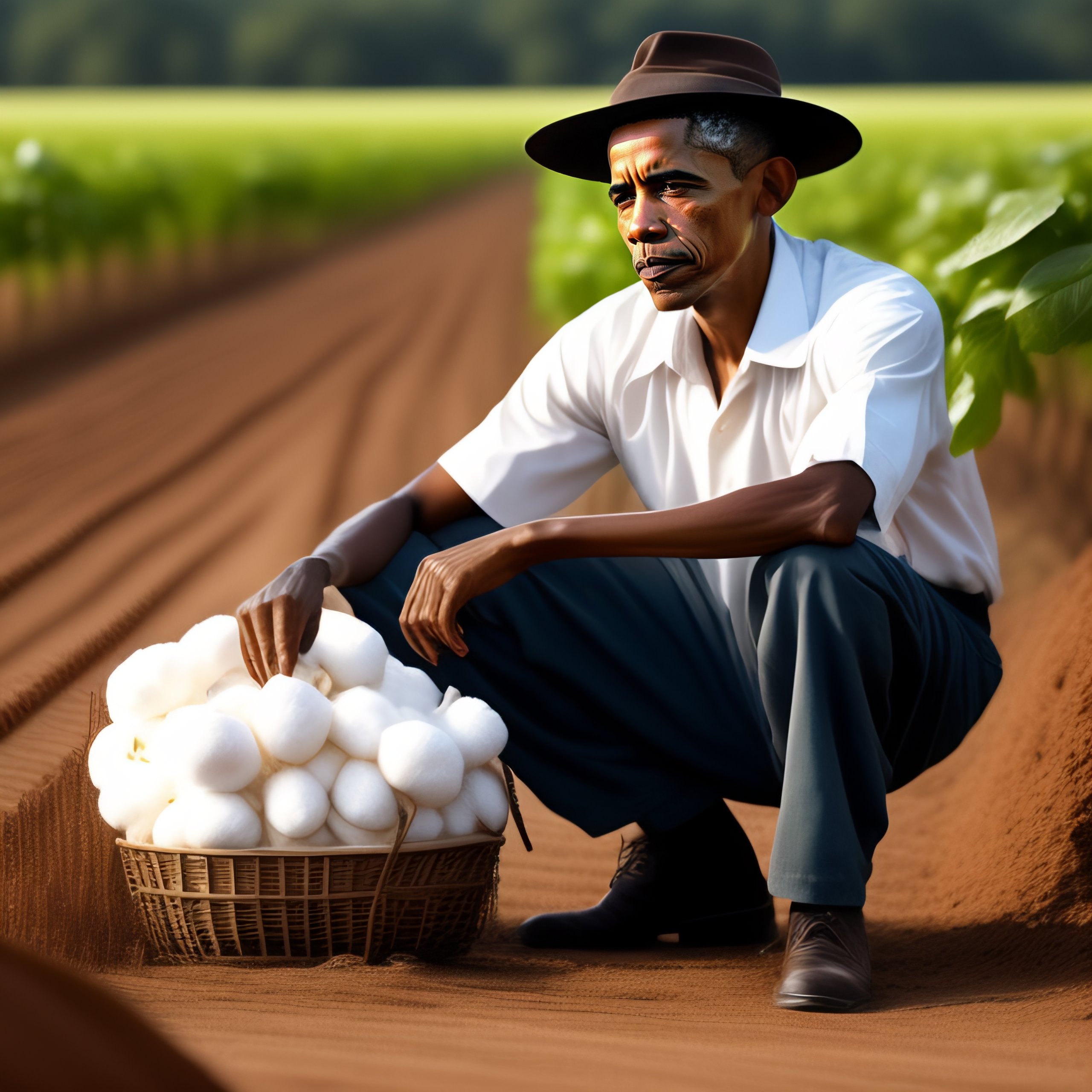 Lexica - Barack obama as a forced labour field worker us hand picking ...