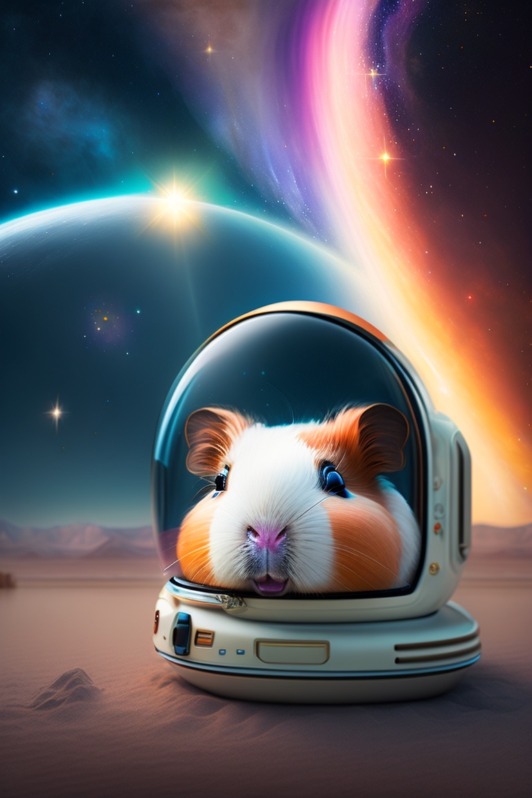 Lexica - Guinea pig, in the universe, astronaut,