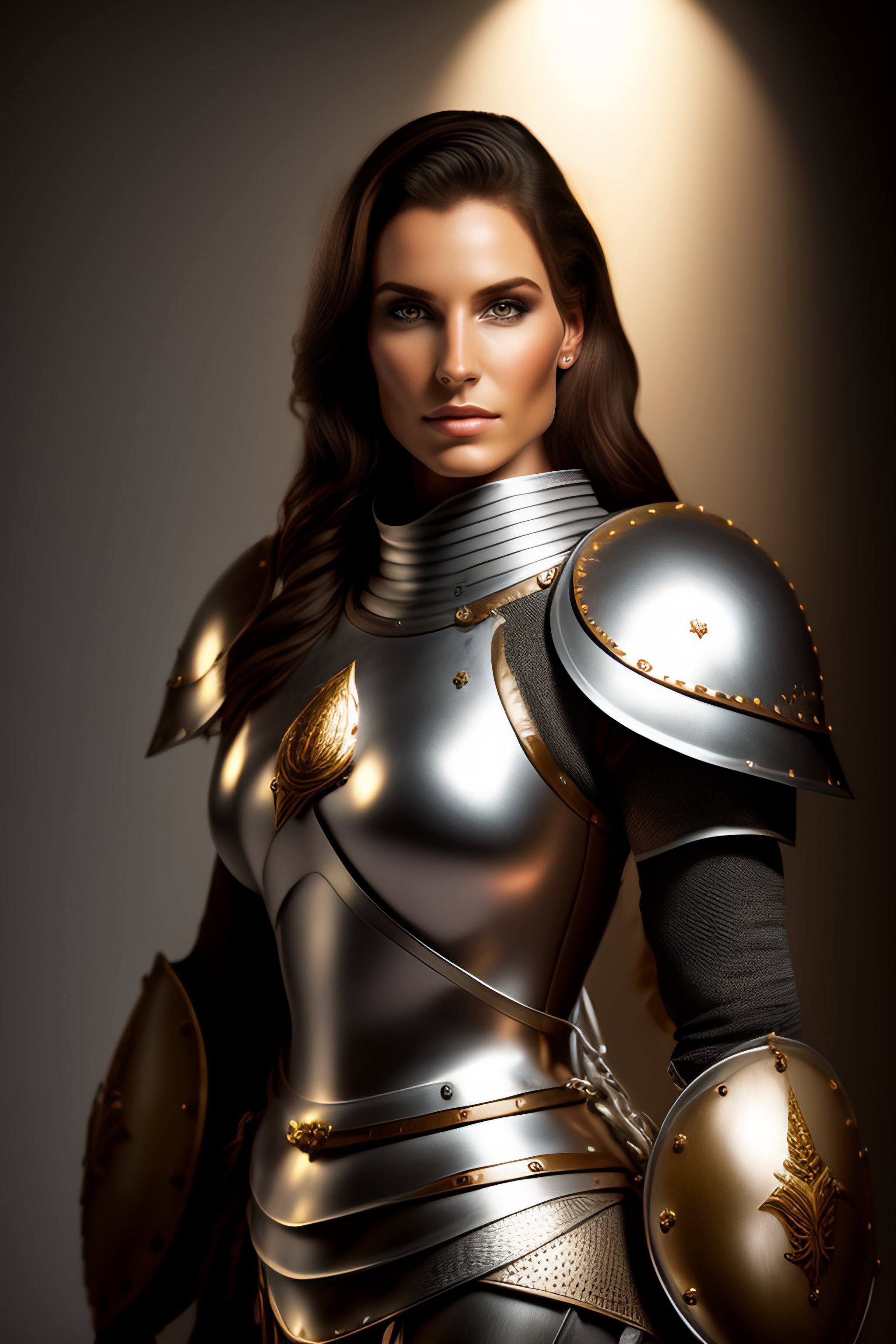 Lexica - Portrait of a female knight, cute, metal bikini, really nice ...