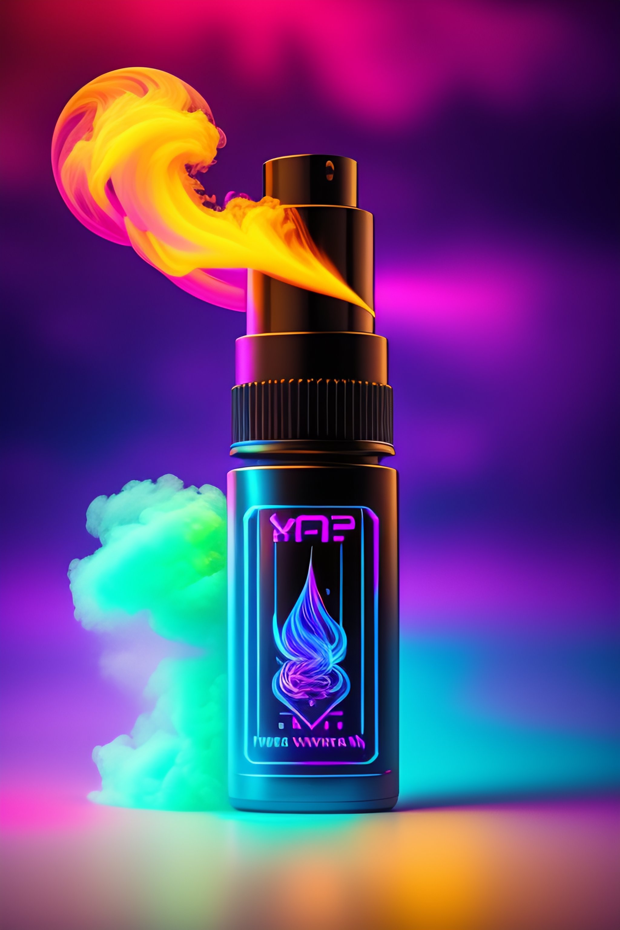Lexica - Magic vape smoke desert neon cyber punk cybernetic logo
