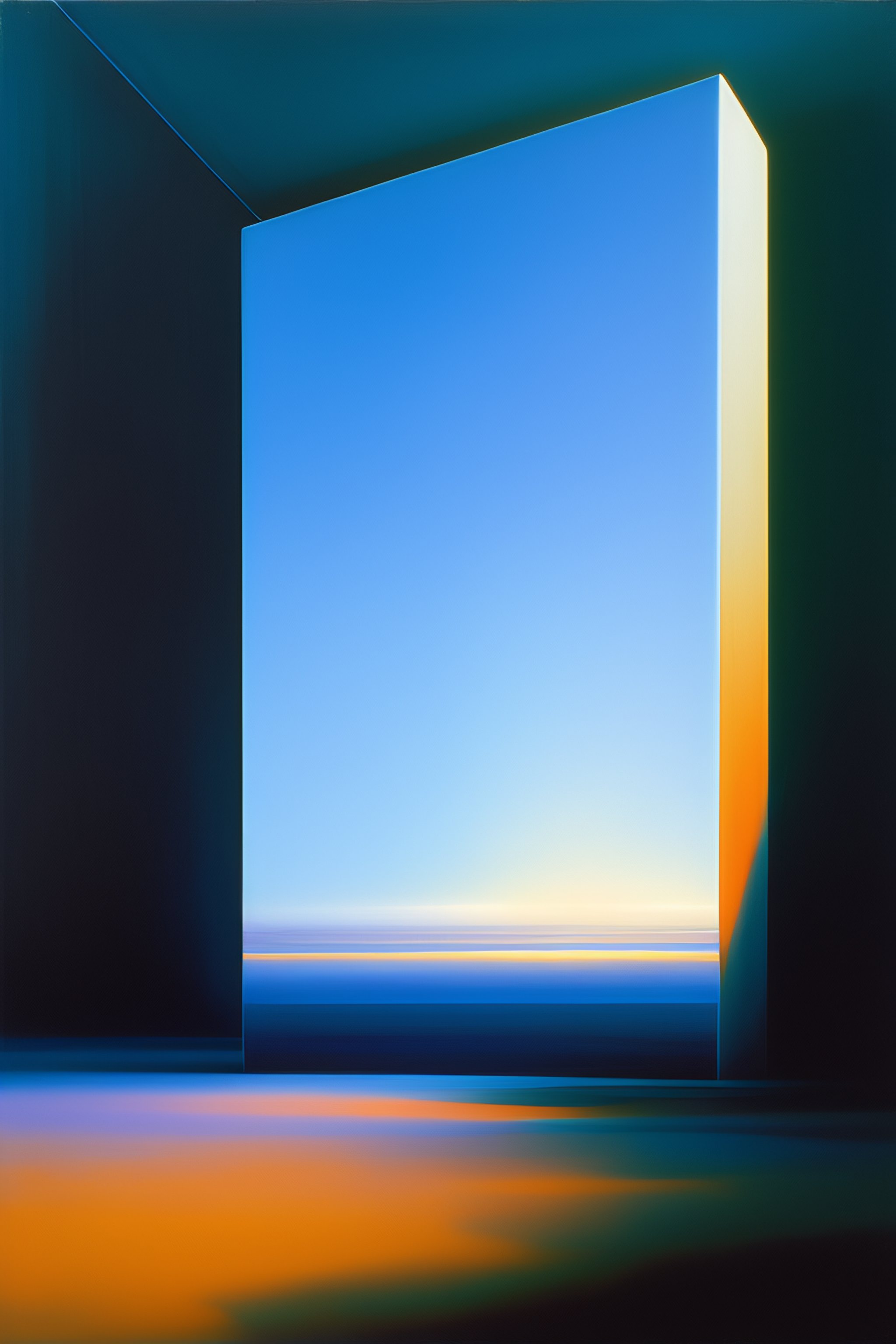 Lexica - A very complex gigantic reflective glowing tesseract rectangle ...