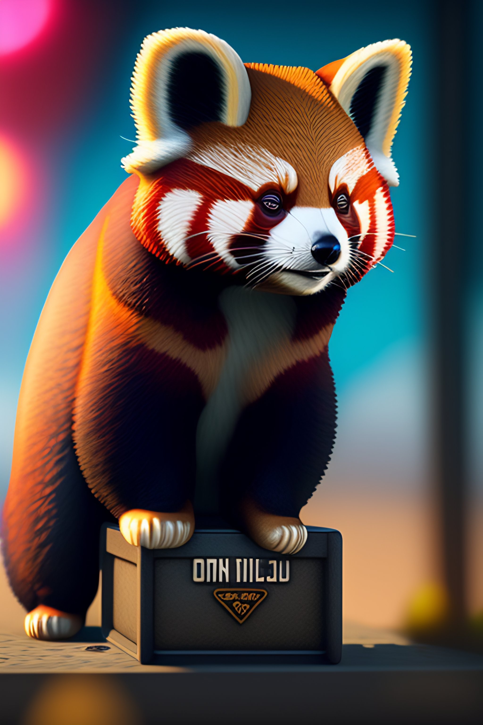 Lexica - Red panda playing gta 5