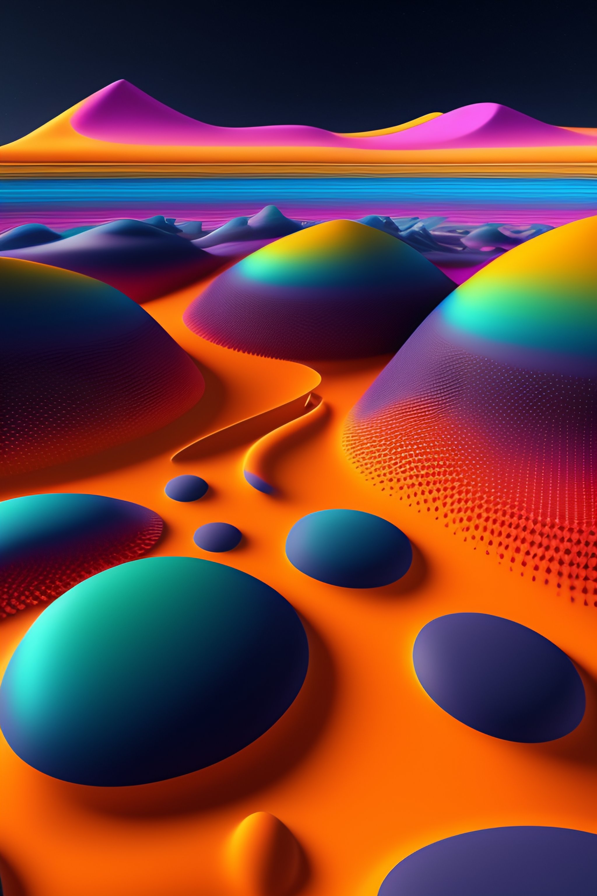 Lexica - 3d abstract topographical colourful terrain with gridlines on ...