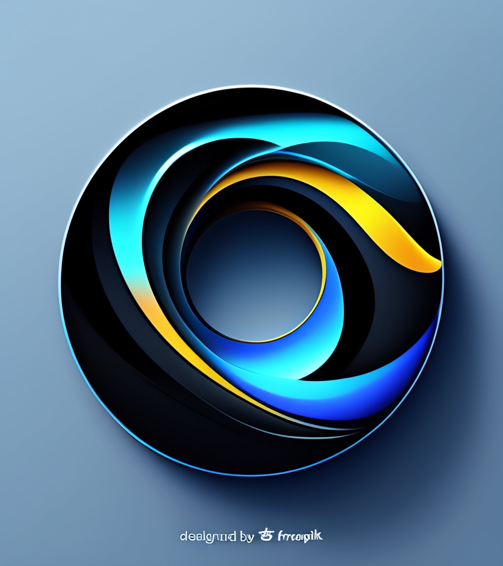 Lexica - Flat vector design, minimal, simple bold circular logo in blue ...