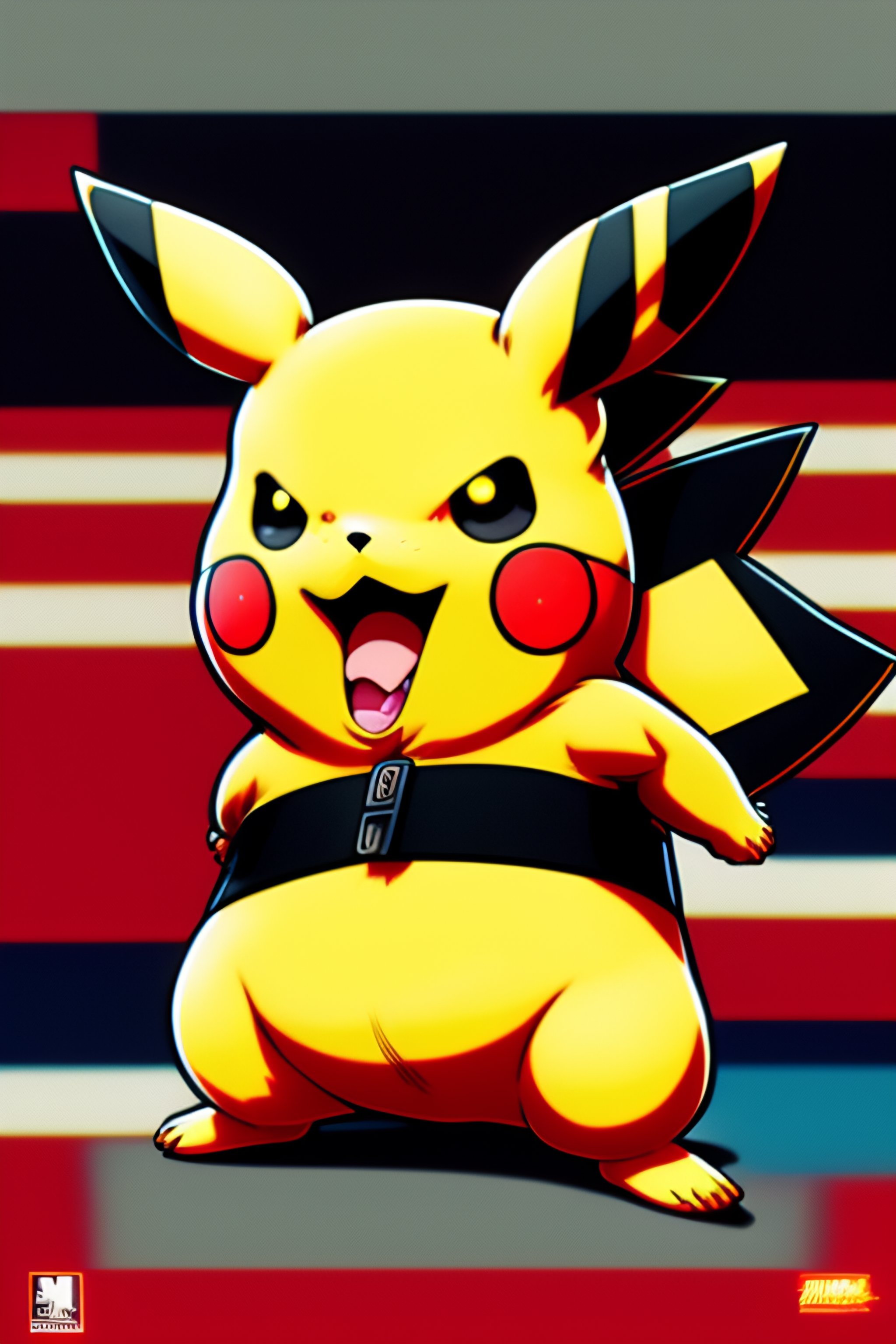 Lexica - Pikachu doing thunderbolt in the style of 90's vintage anime ...
