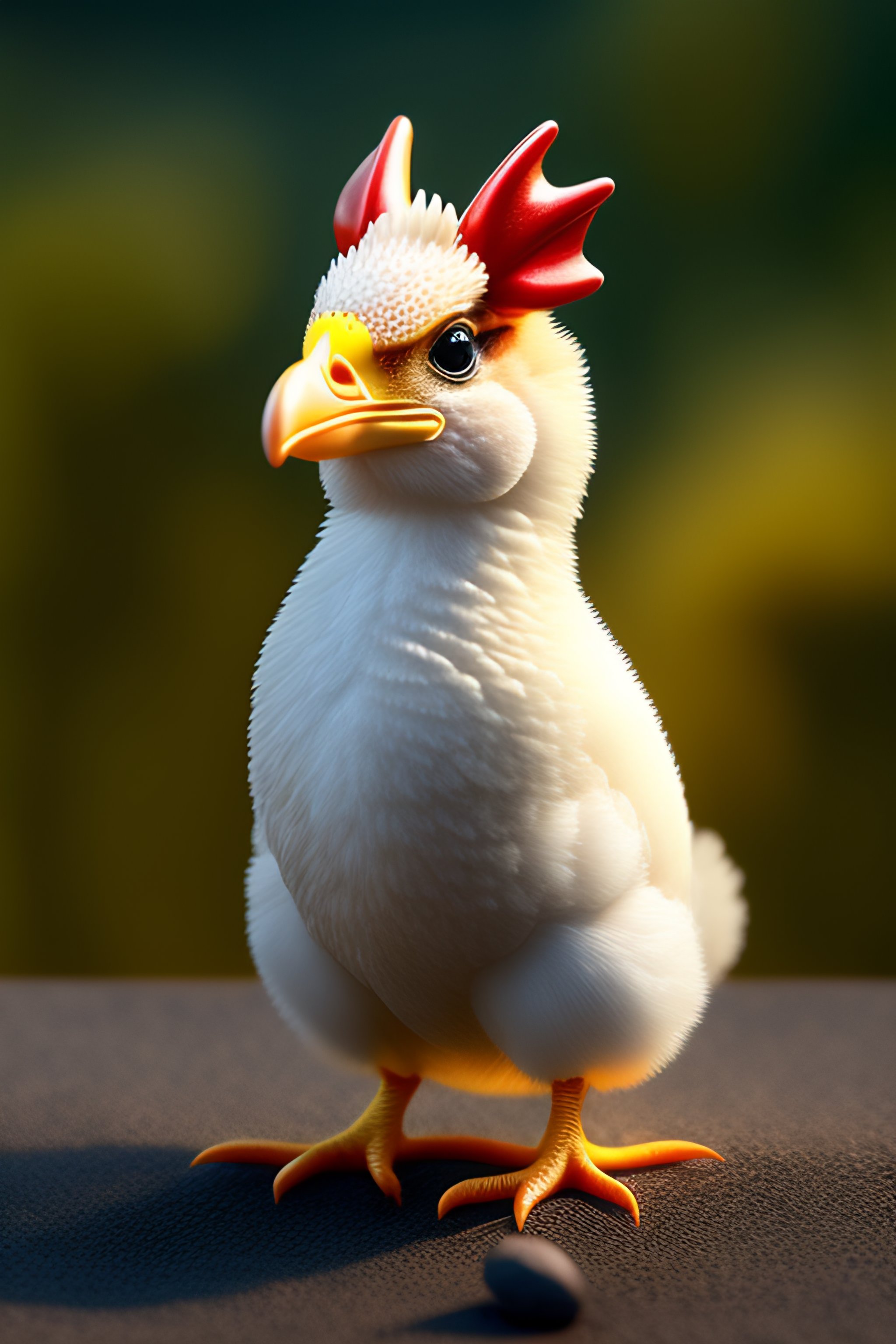 Lexica - Cute single chicken dragon, no more than two legs