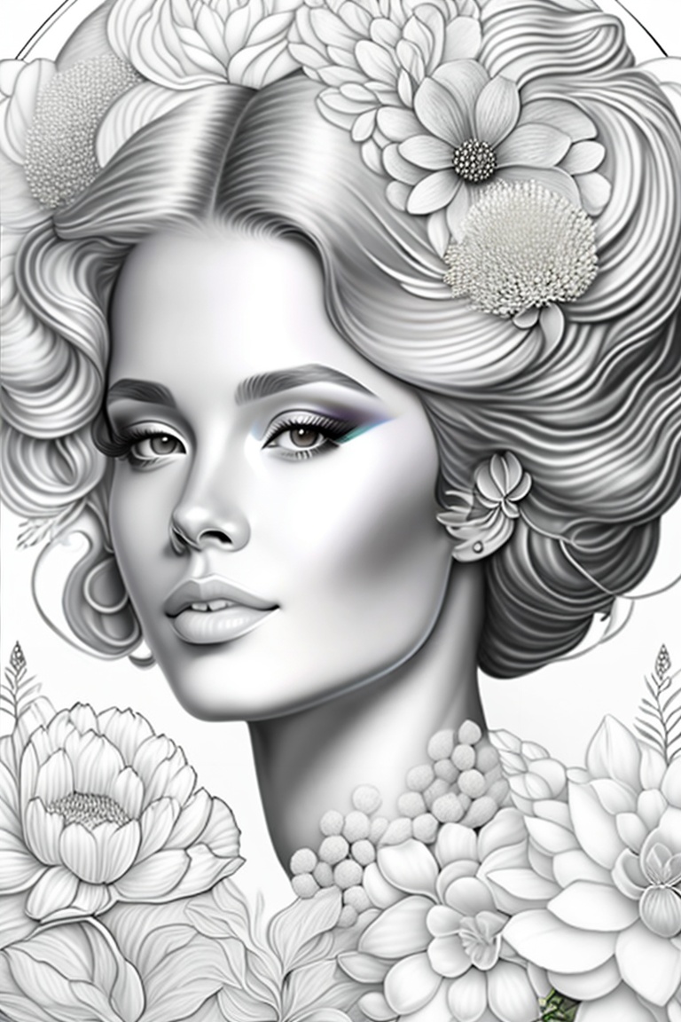 Lexica - Craft a full-page, ultra-realistic colouring page featuring a ...