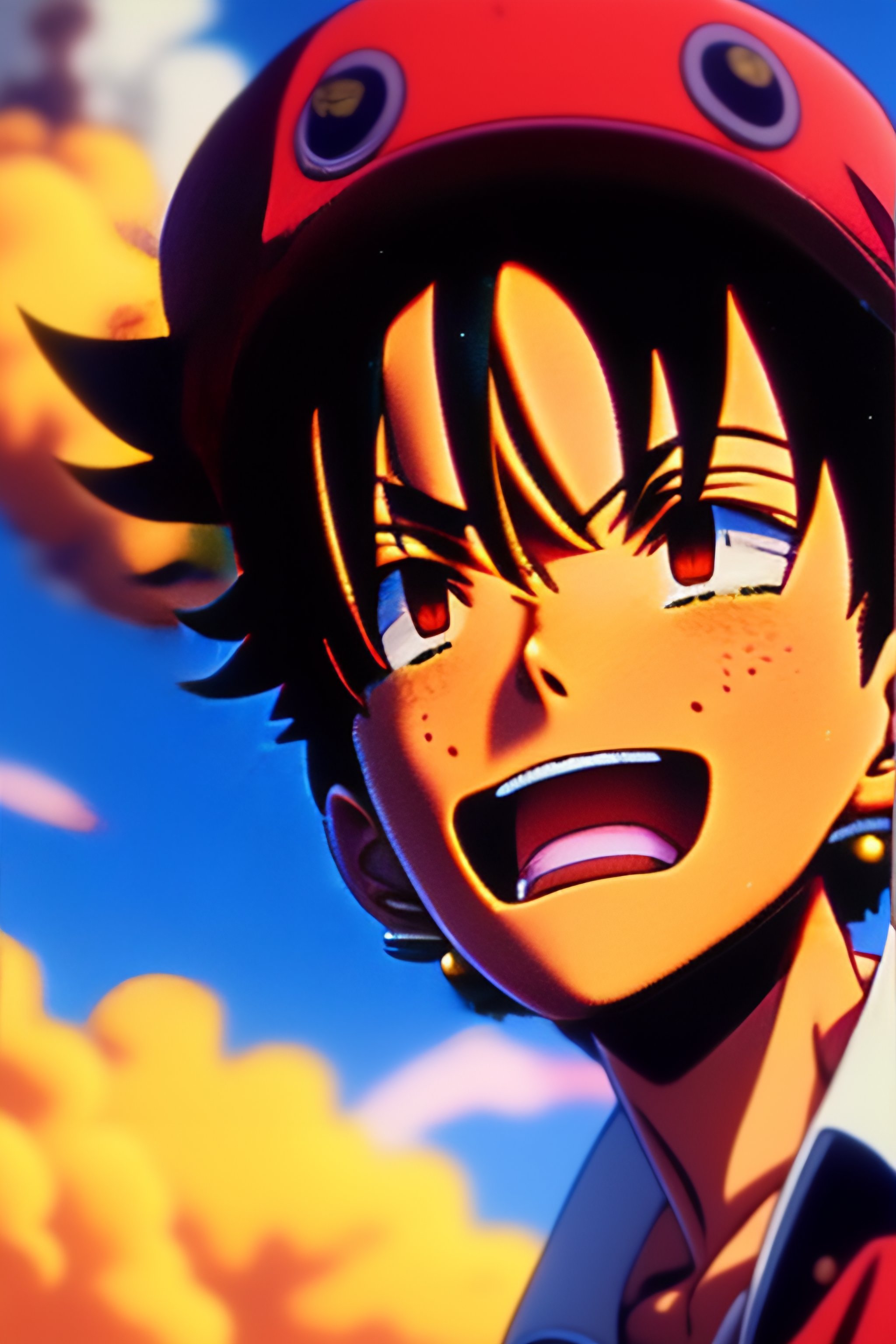 Lexica - Vintage anime screenshot from luffy, 90’s anime aesthetic. a ...